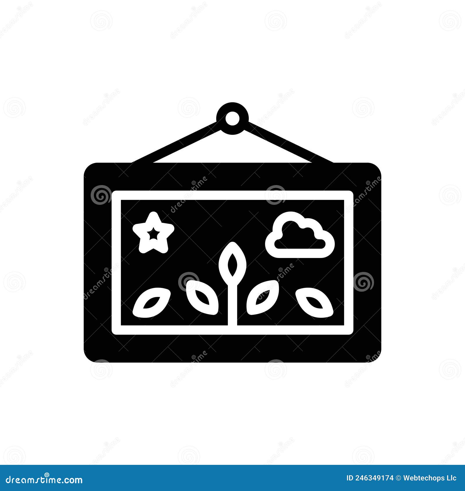 Black Solid Icon for Framing, Photo and Picture Stock Vector ...