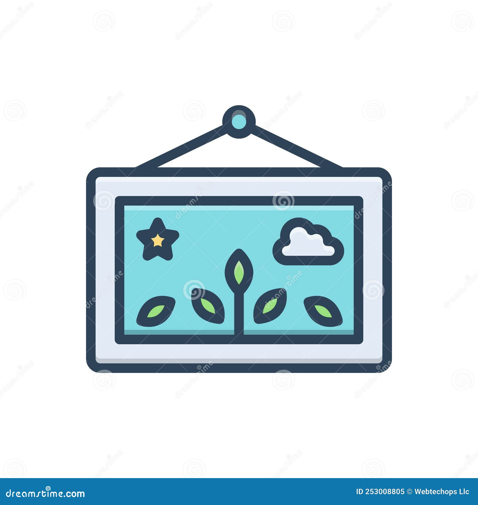 Color Illustration Icon for Framing, Frame and Photo Stock Vector ...