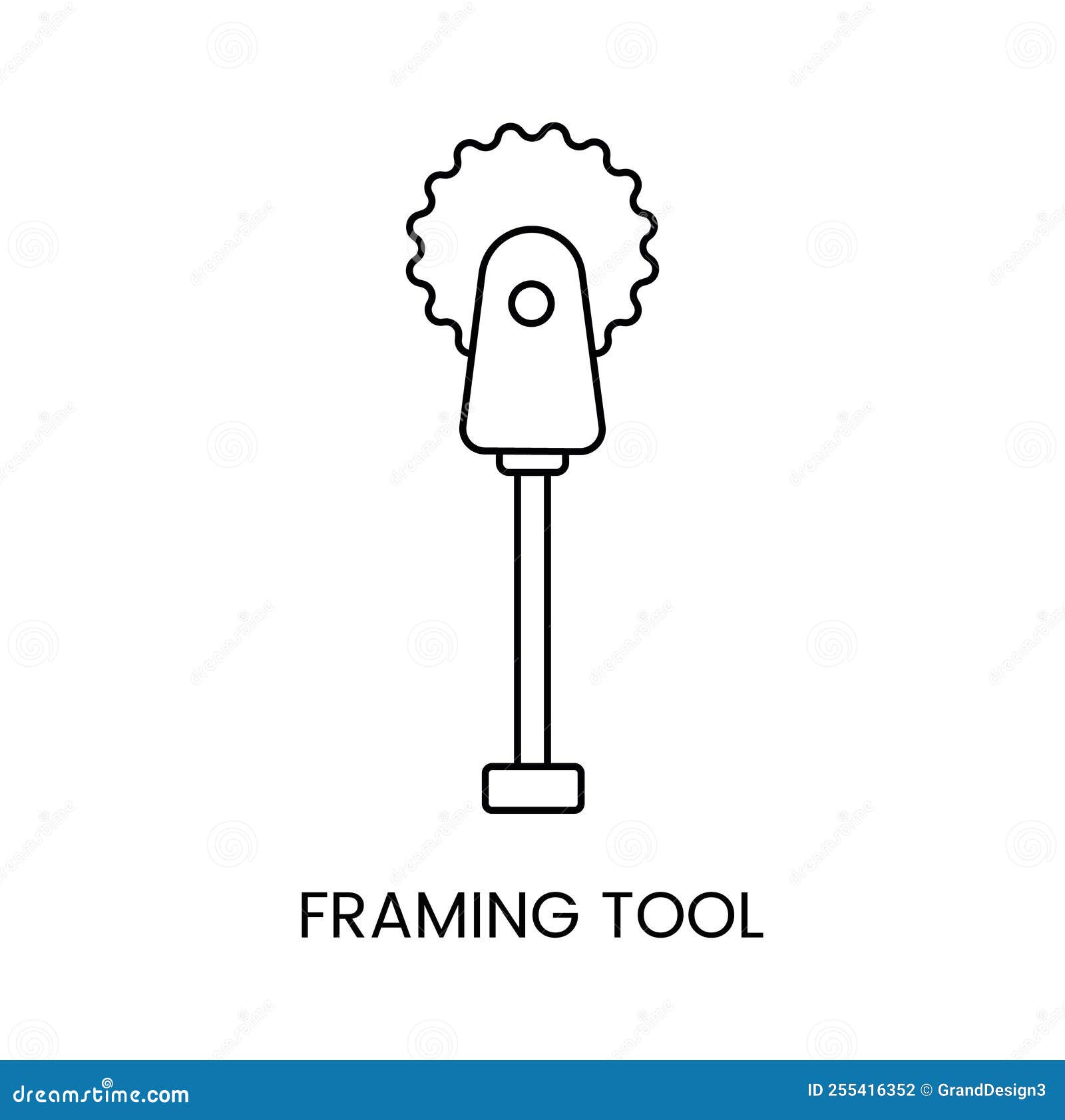 Framing Tool Icon Lines, Vector Illustration Beekeeper Tools. Stock ...