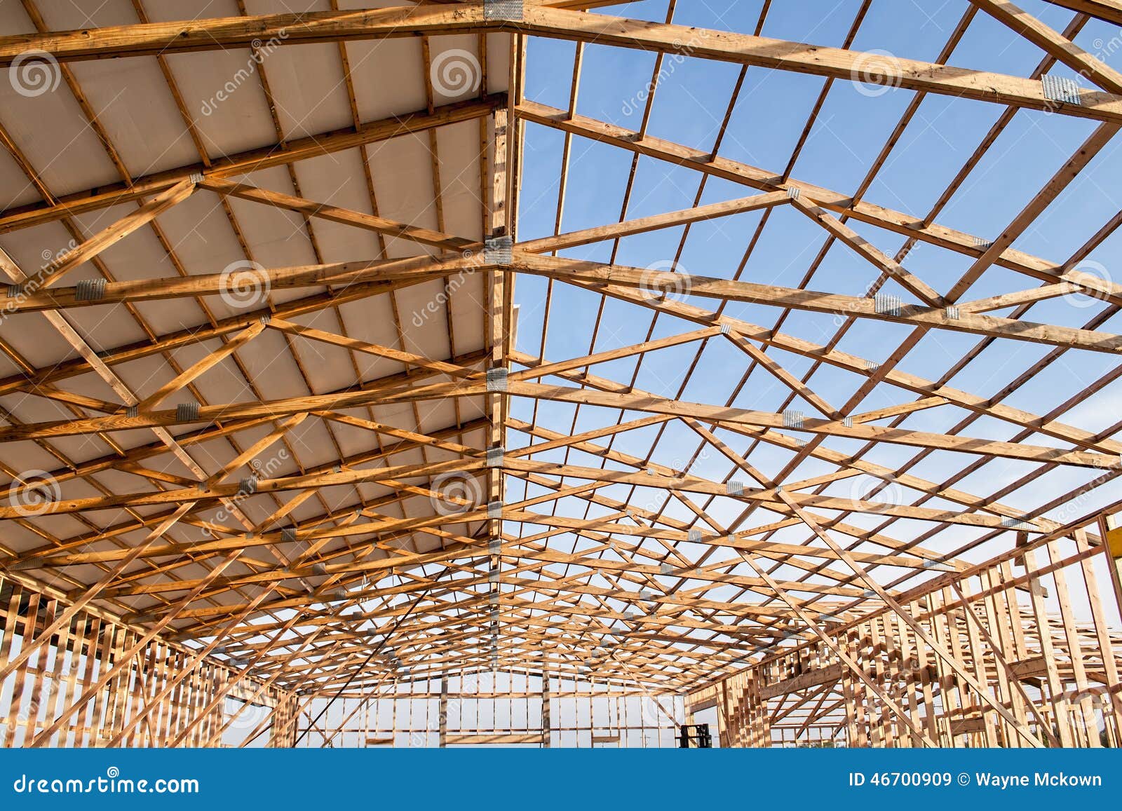 Framming of a New Barn Under Construction Stock Image - Image of ...
