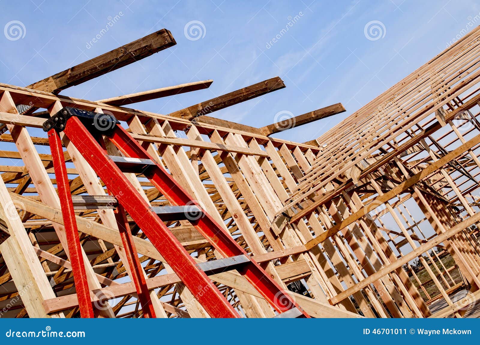 Framming of a New Barn Under Construction Stock Image - Image of built ...