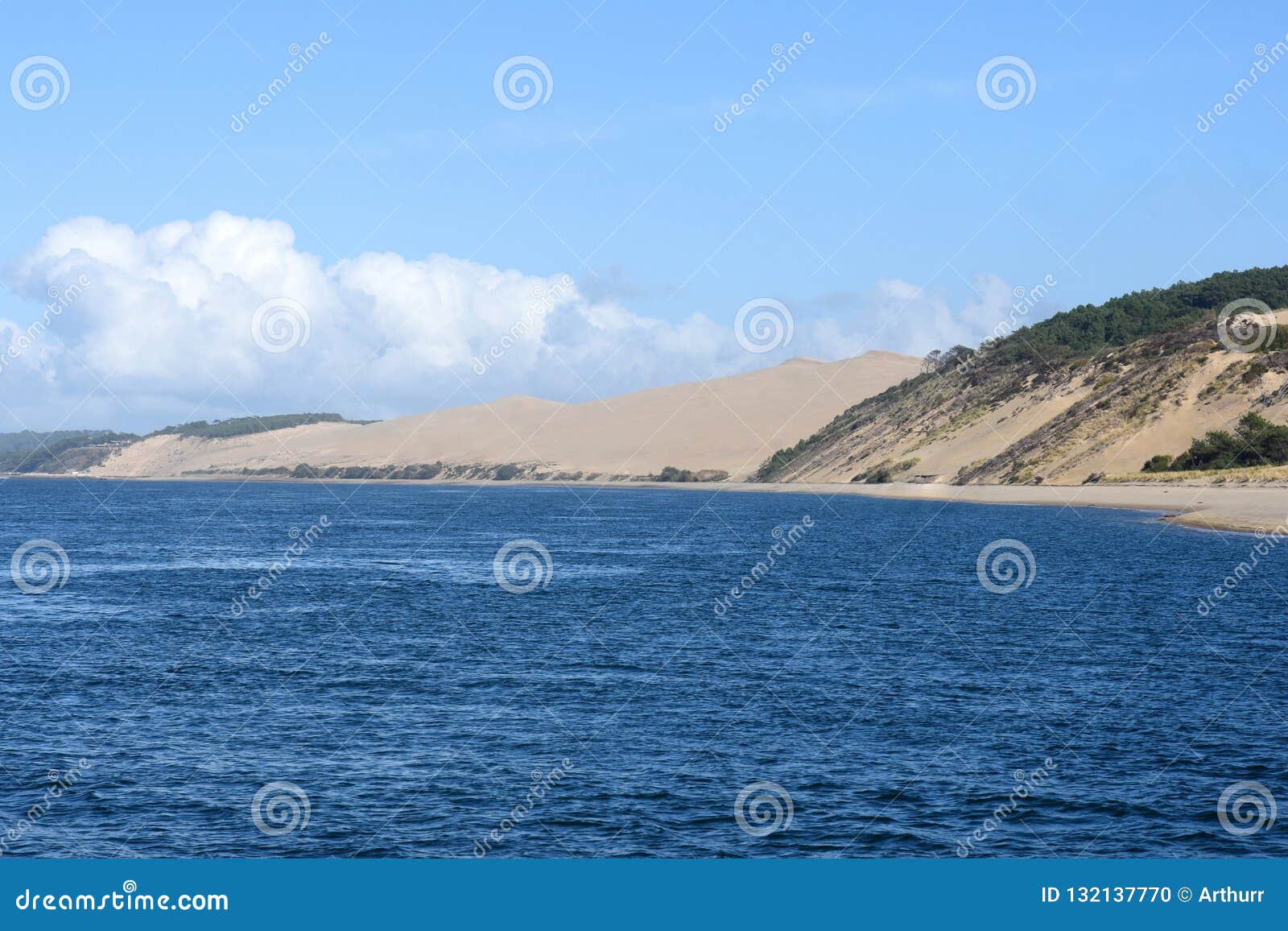 França, Aquitaine, Duna De Pilat Foto de Stock - Imagem de vento, duna ...