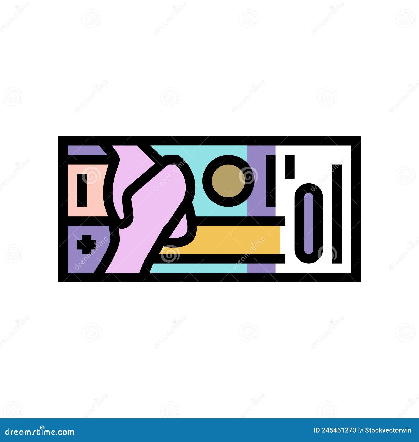 Franc Chf Color Icon Vector Illustration Stock Vector - Illustration of ...