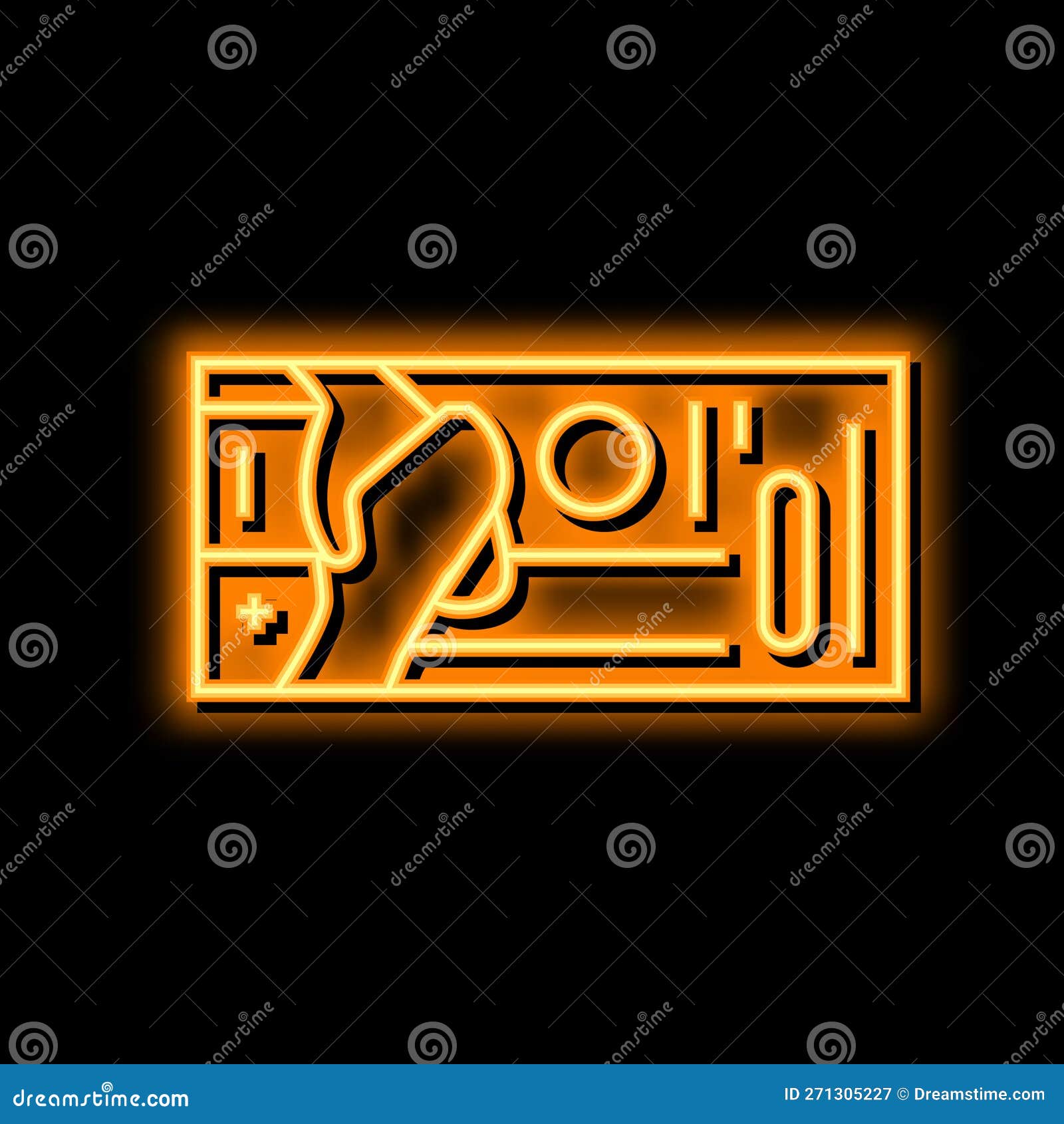 Franc Chf Neon Glow Icon Illustration Stock Vector - Illustration of ...