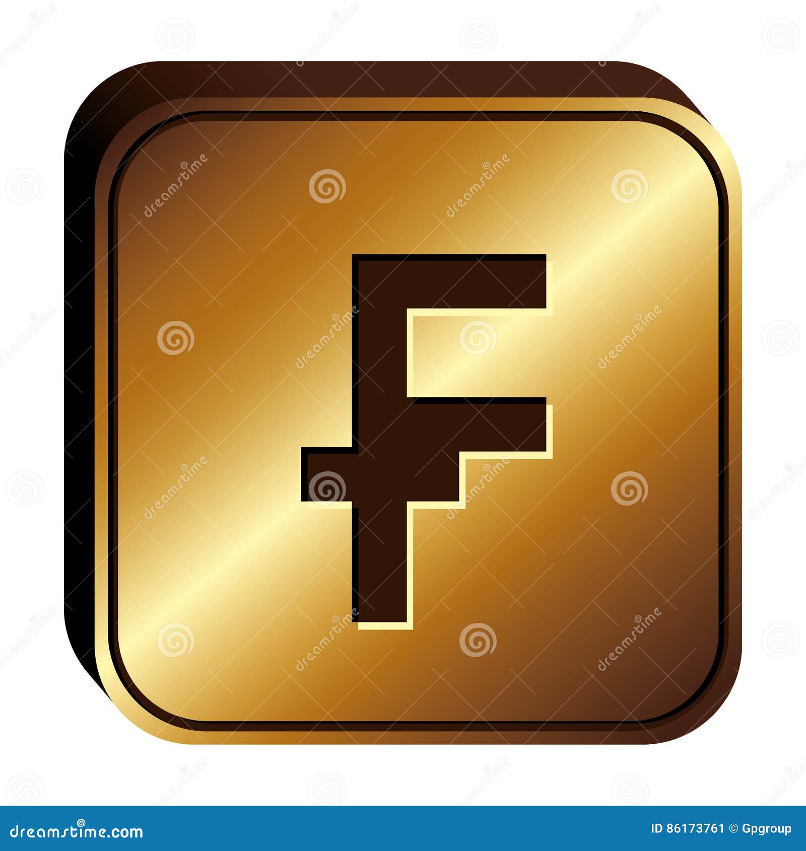 Franc currency symbol icon stock illustration. Illustration of guilder ...