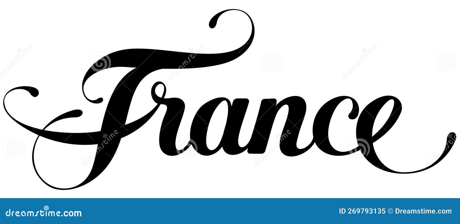 Franc-Kalligrafietext vektor abbildung. Illustration von typographie ...