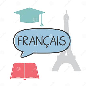 Francais French Language Course Concept Stock Vector - Illustration of ...