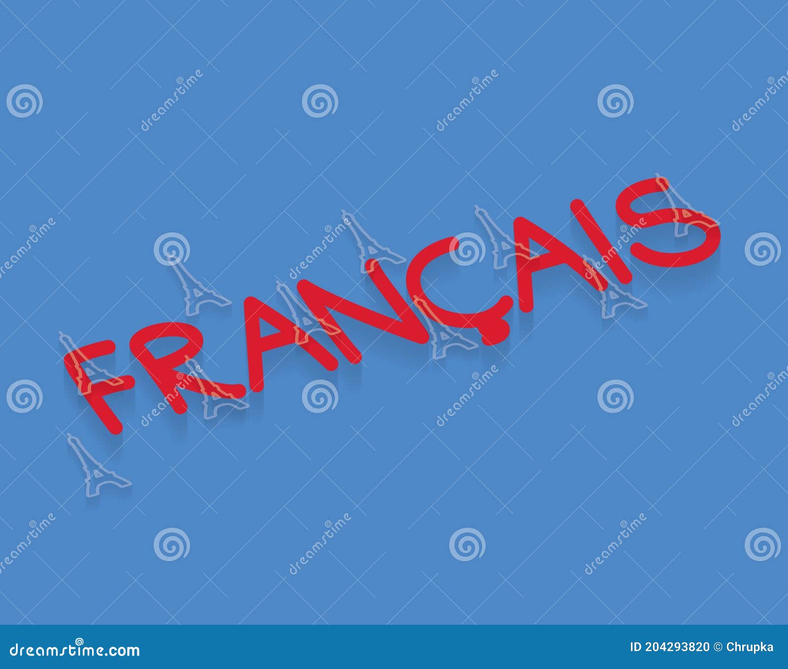 Francais French Language Course Concept Stock Vector - Illustration of ...