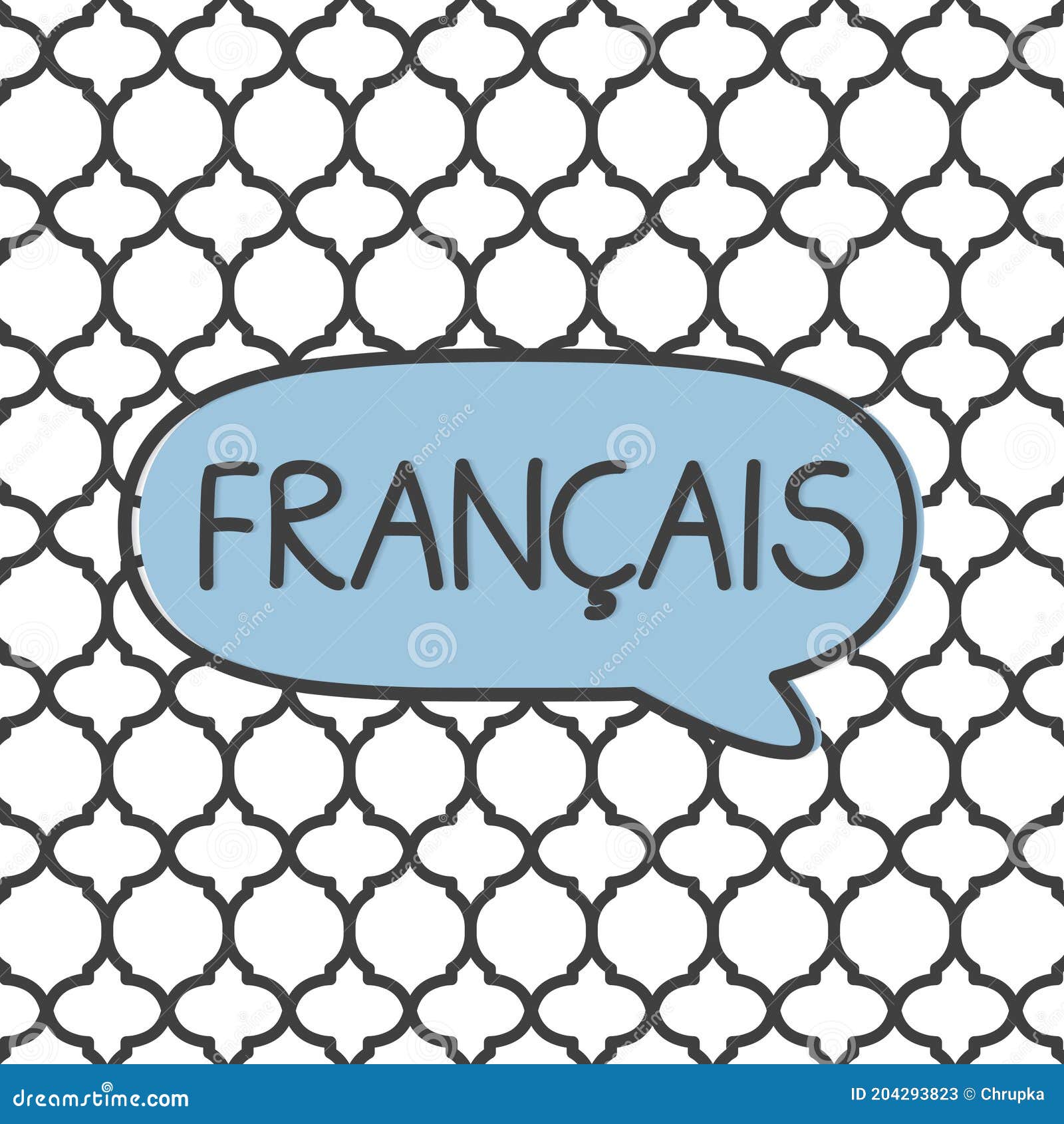 Francais French Language Course Concept Stock Vector - Illustration of ...