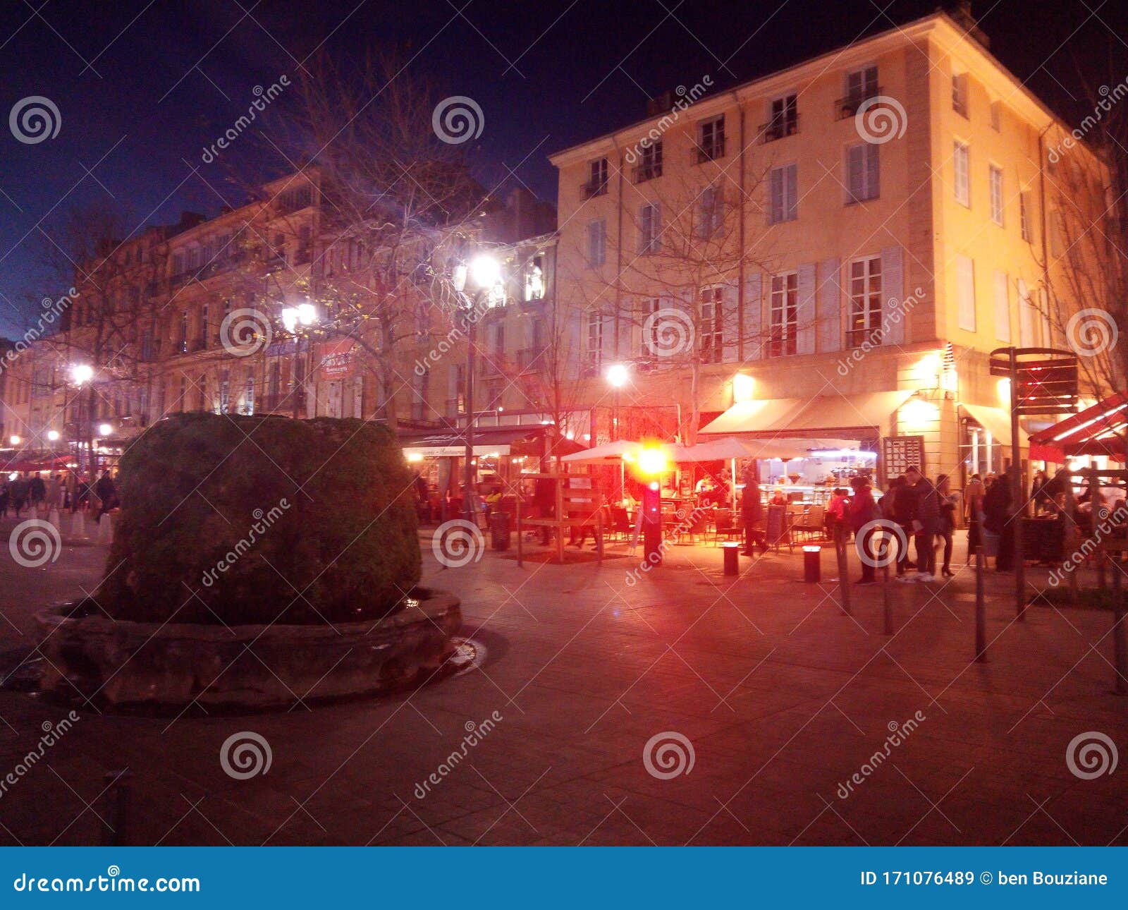 France Aix En Provence Night Winter Editorial Stock Image - Image of ...