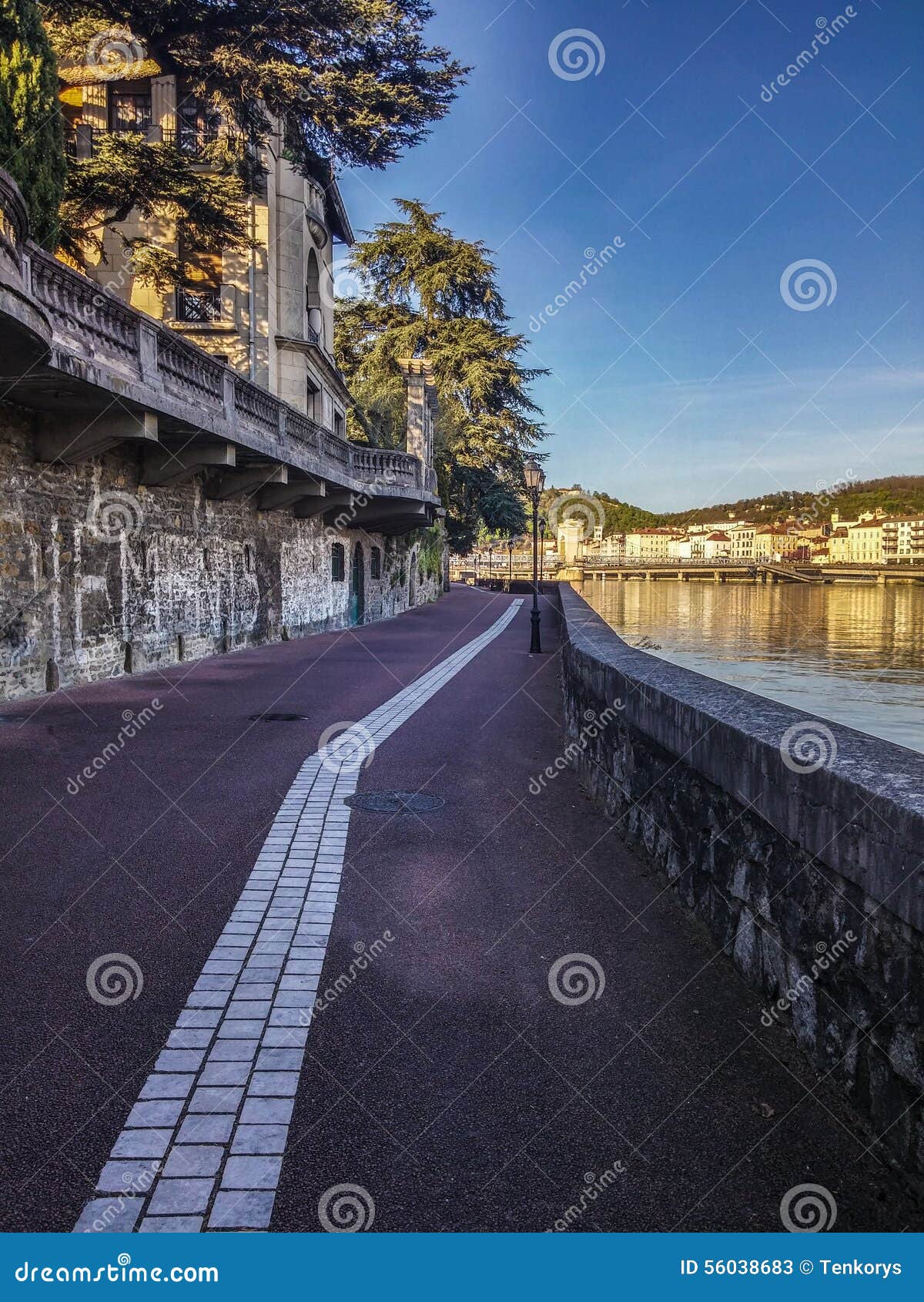 France Along the Rhone Vienna Stock Image - Image of vienna, tarmac ...