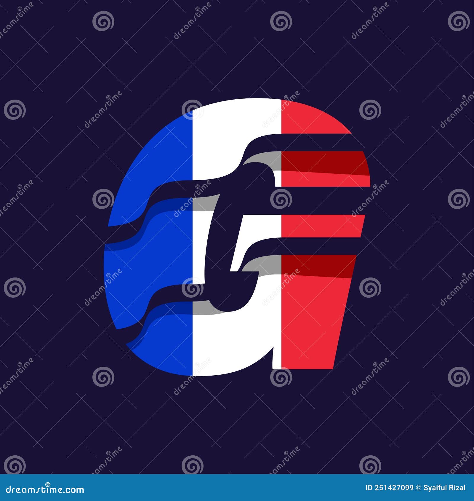 French Flag Logo with Alphabet G Stock Illustration - Illustration of ...