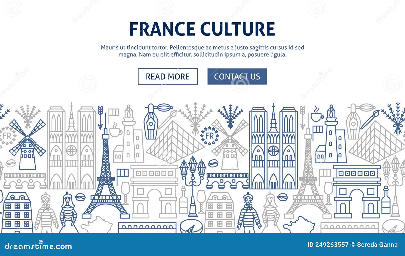 France Banner Design stock vector. Illustration of perfume - 249263557