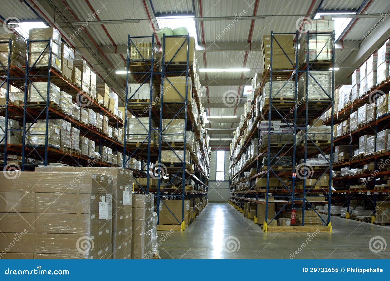 Cardboard Boxes in a Warehouse Stock Image - Image of wholesaler ...