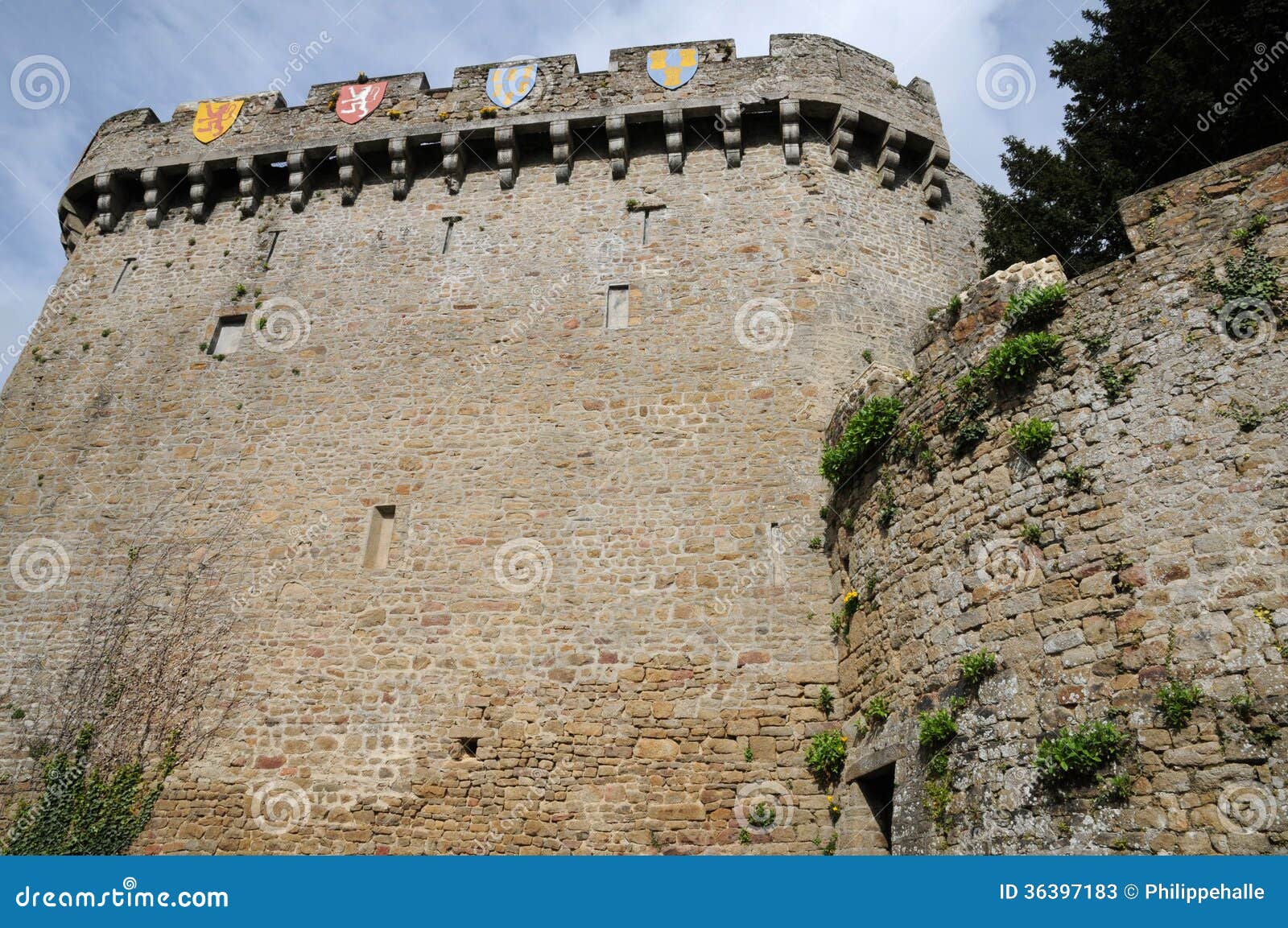 France, the Castle of Avranches Stock Image - Image of historical ...