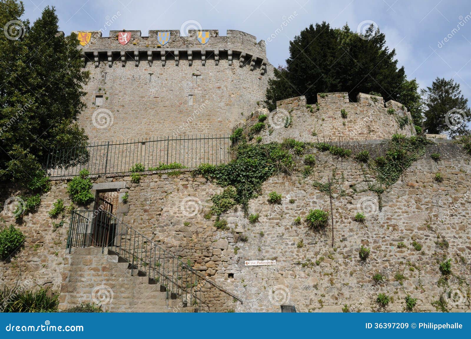 France, the Castle of Avranches Stock Image - Image of fort, fortress ...