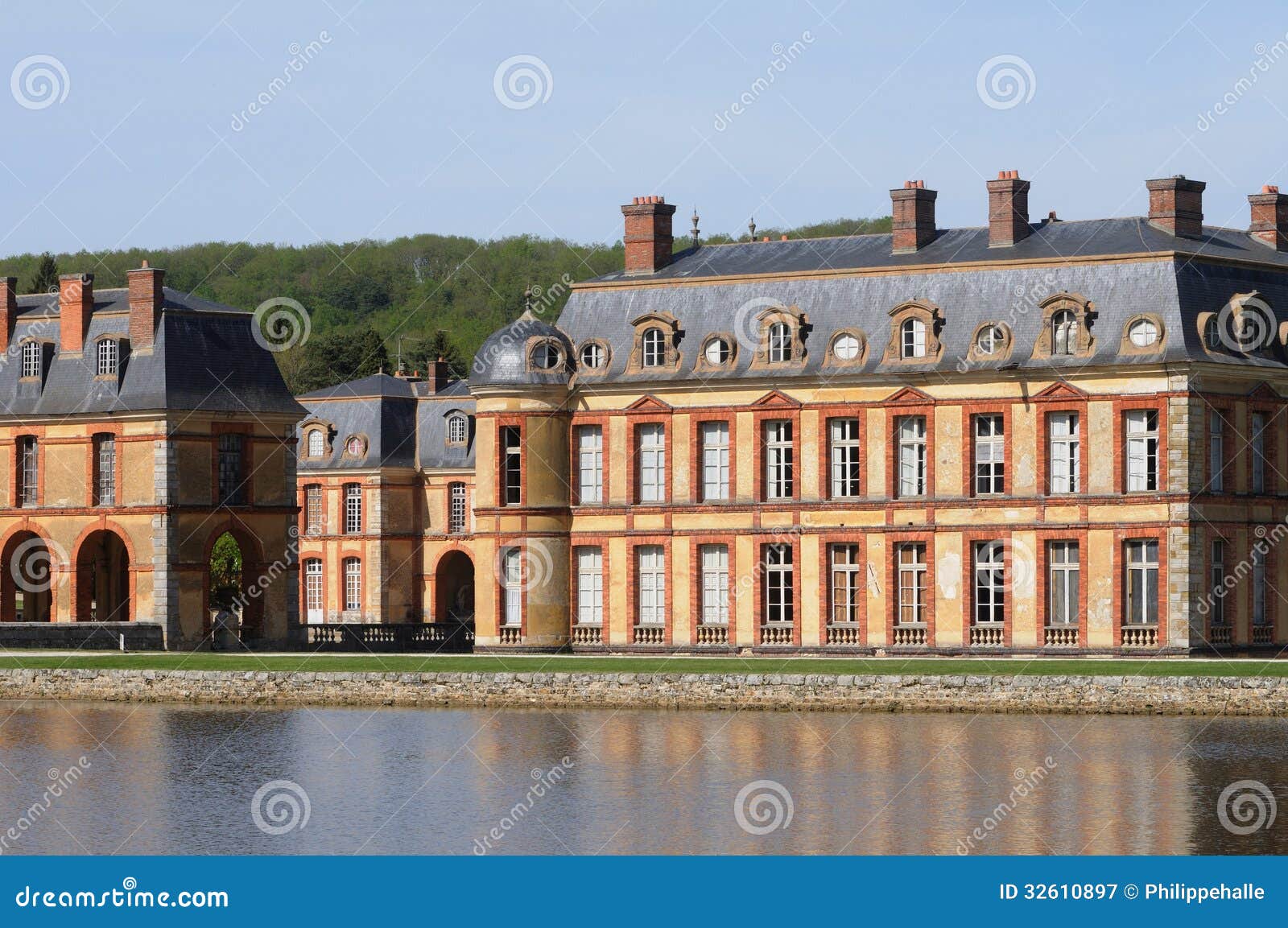 France, the Castle of Dampierre in Les Yvelines Stock Image - Image of ...