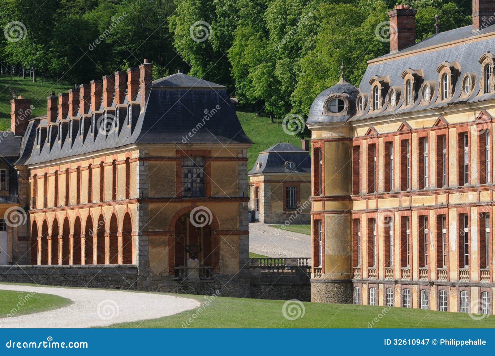 France, the Castle of Dampierre in Les Yvelines Stock Image - Image of ...