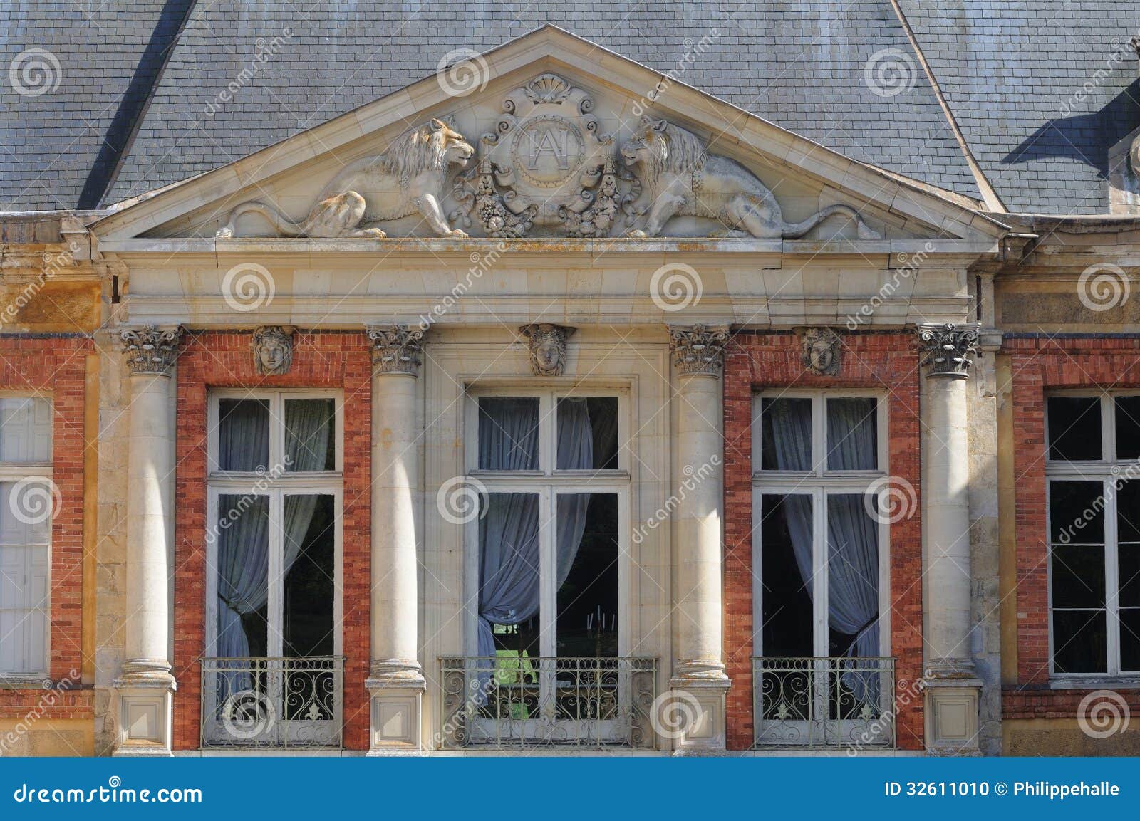 France, the Castle of Dampierre in Les Yvelines Stock Photo - Image of ...
