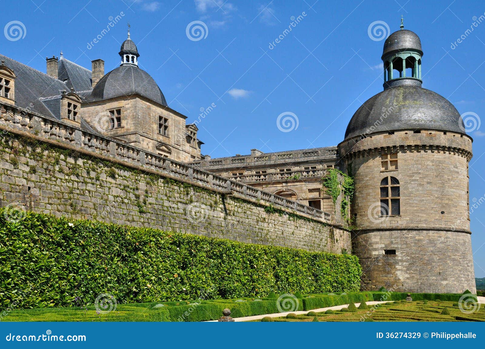 France, Castle of Hautefort in Dordogne Stock Image - Image of ...