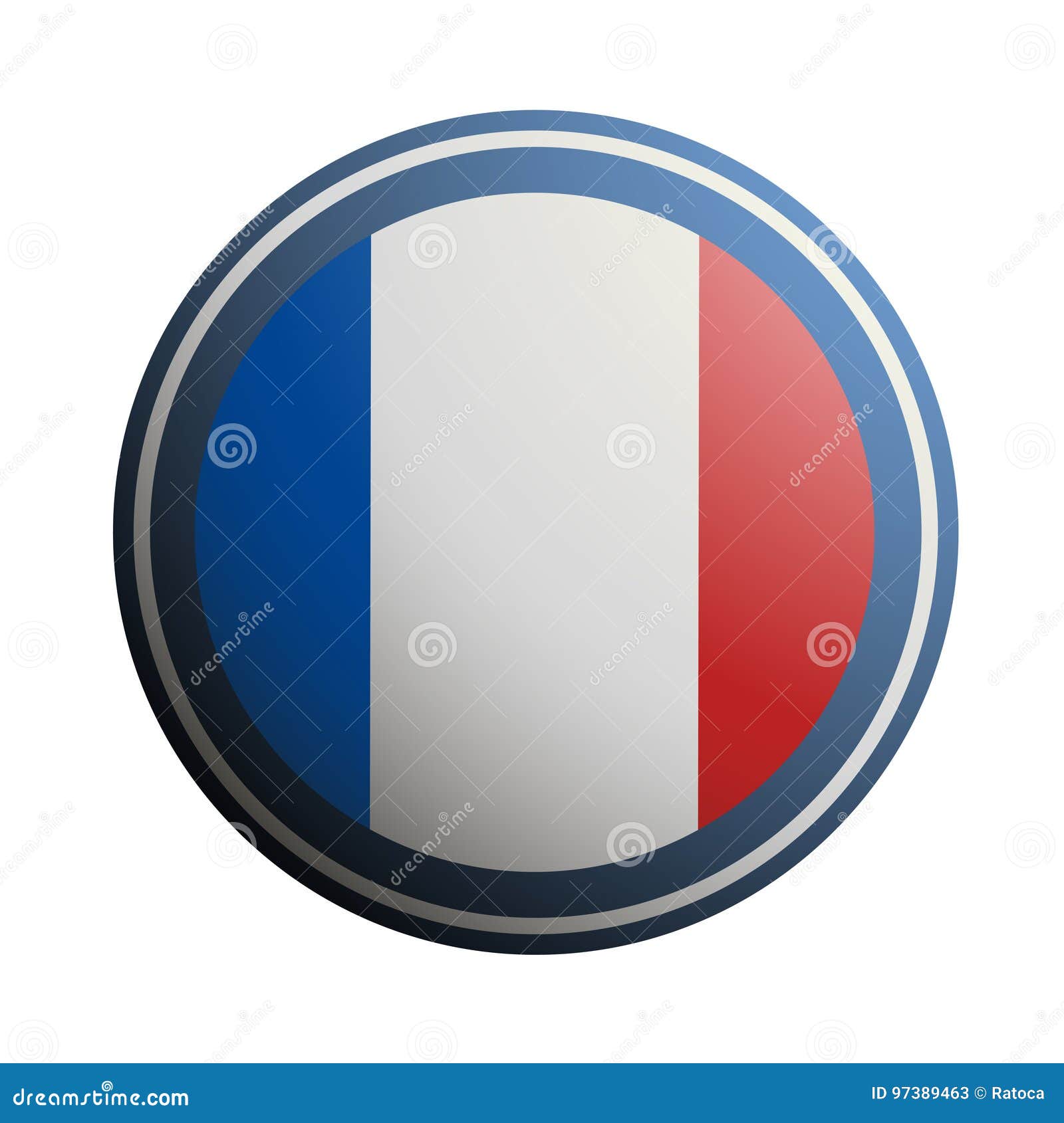 France circle icon stock vector. Illustration of badge - 97389463