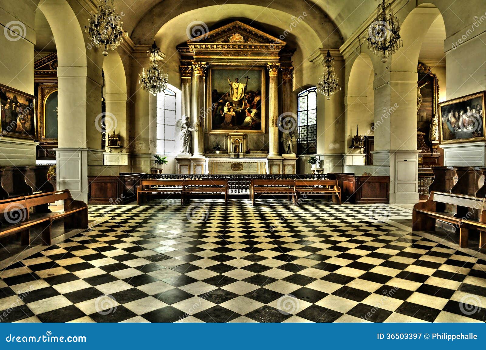 France, the Classical Church of Marly Le Roi Stock Image - Image of ...