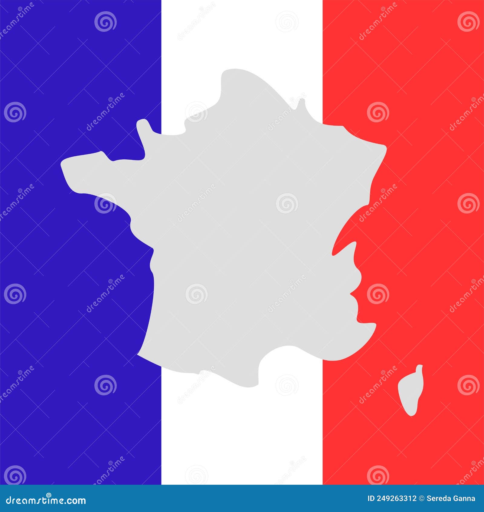 France Country Flag Map stock vector. Illustration of globe - 249263312