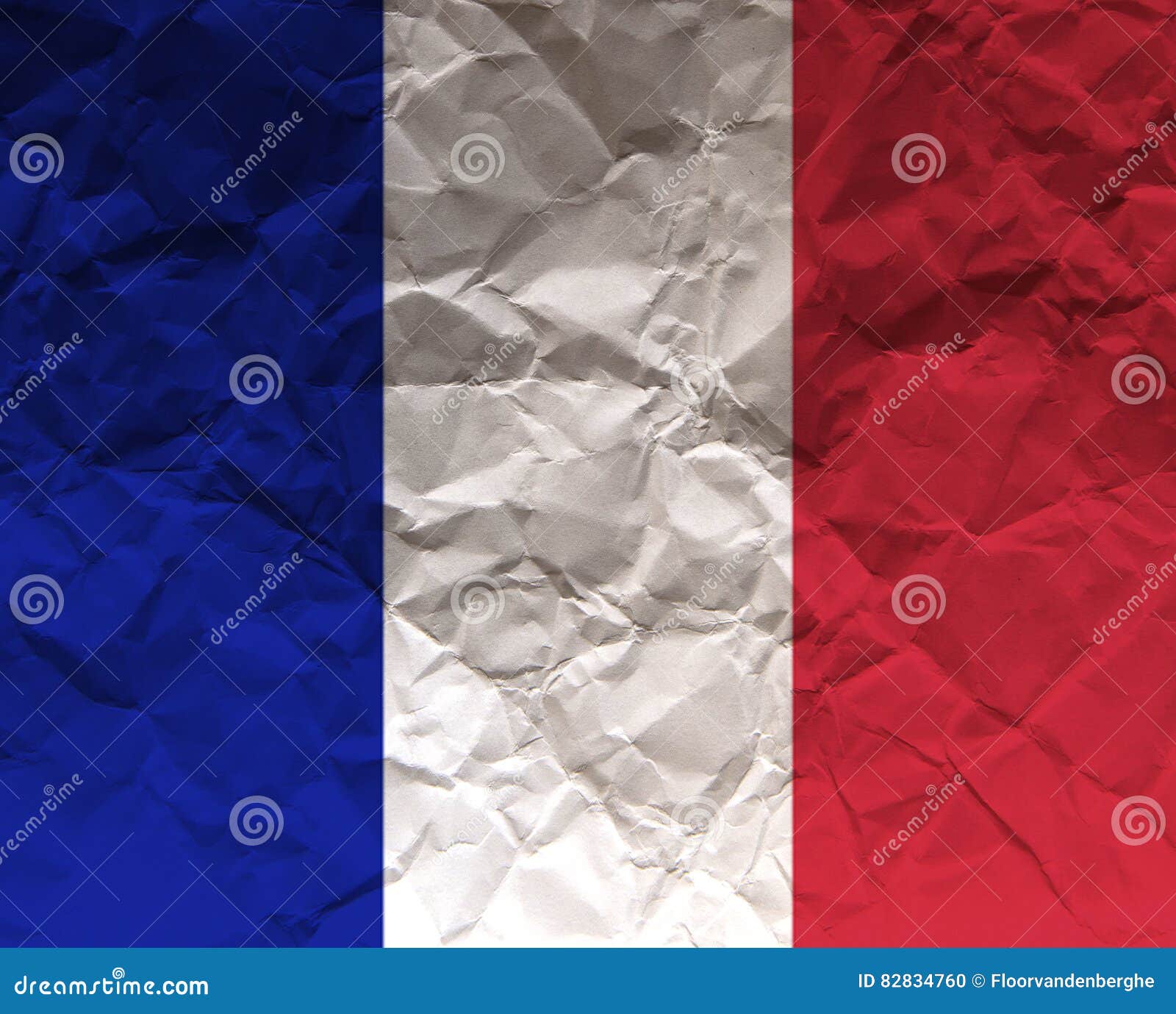 France Crumpled Paper Textured Flag - Stock Photo - Image of background ...