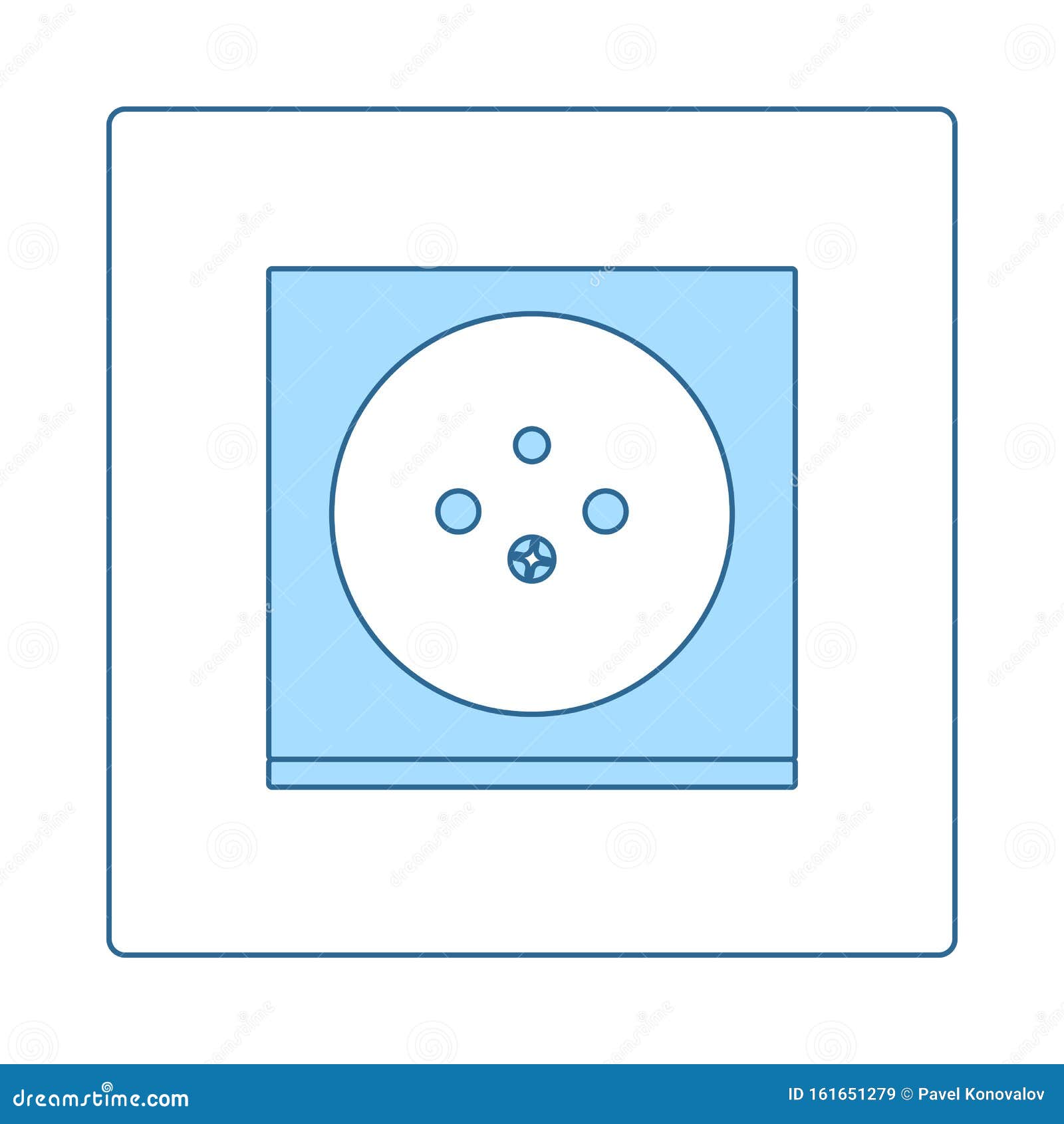 France Electrical Socket Icon Stock Vector - Illustration of line, blue ...