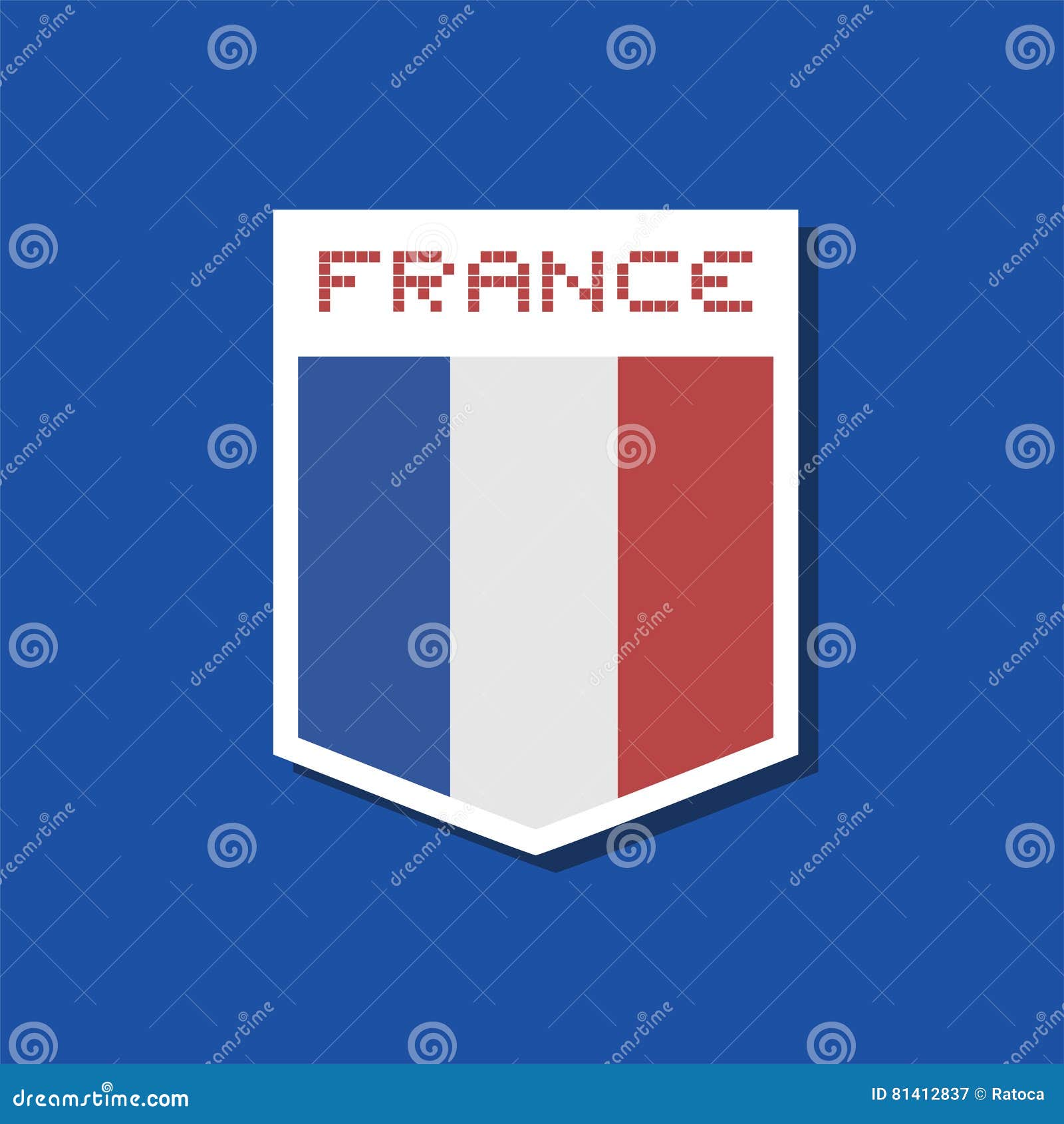 France emblem stock vector. Illustration of nation, tricolor - 81412837