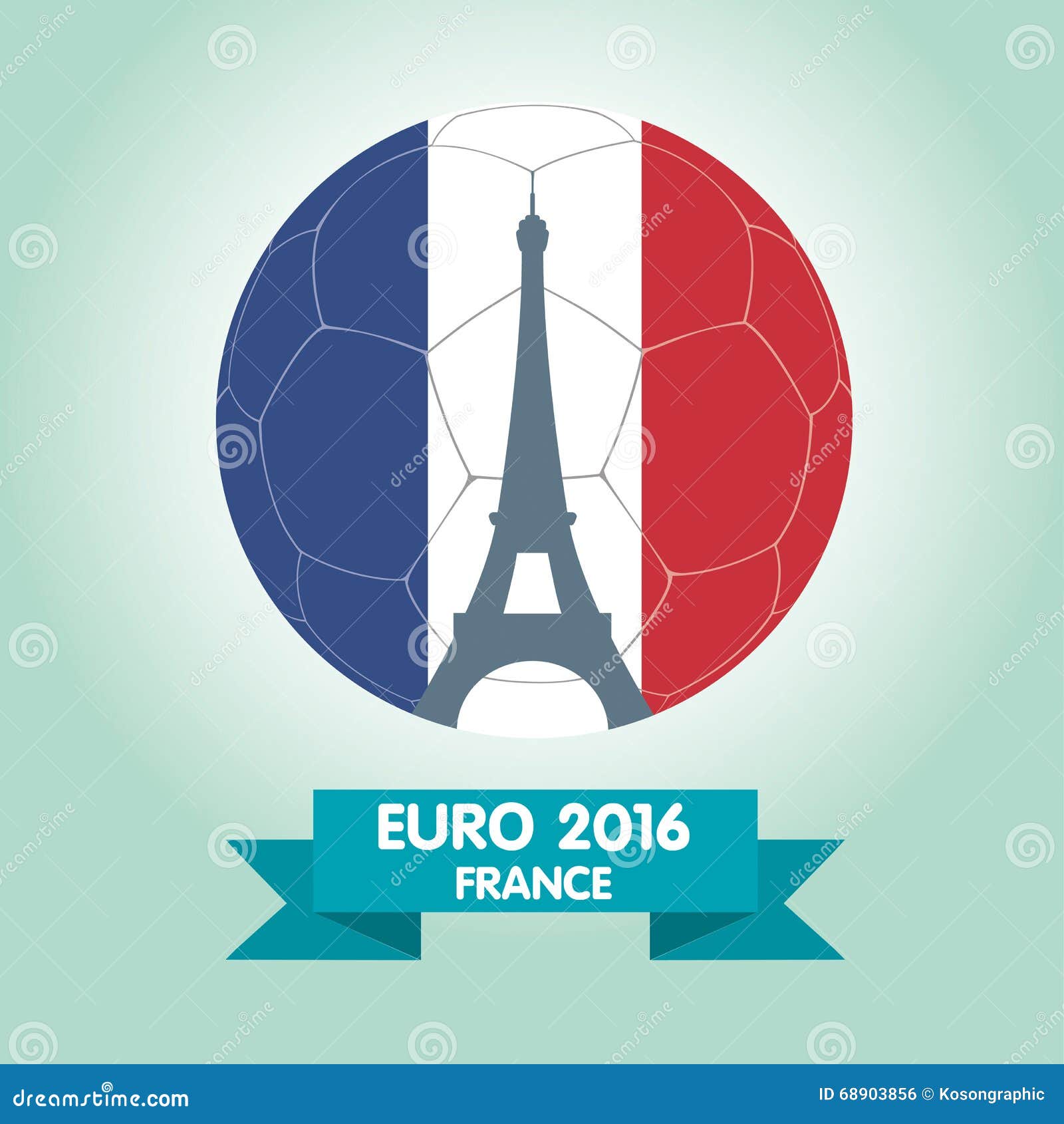 France Euro 2016 Logos. Eiffel Tower Icon Design Stock Illustration ...
