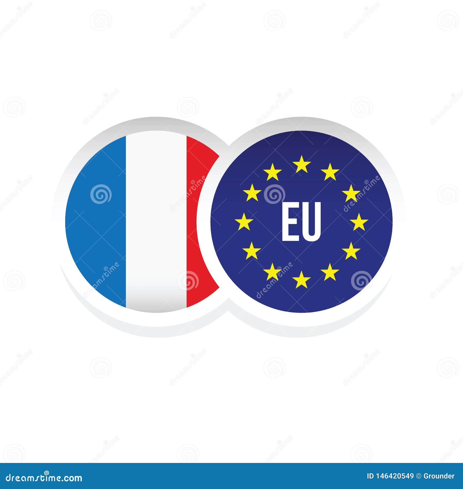 France European Union Badge Stock Vector - Illustration of france ...