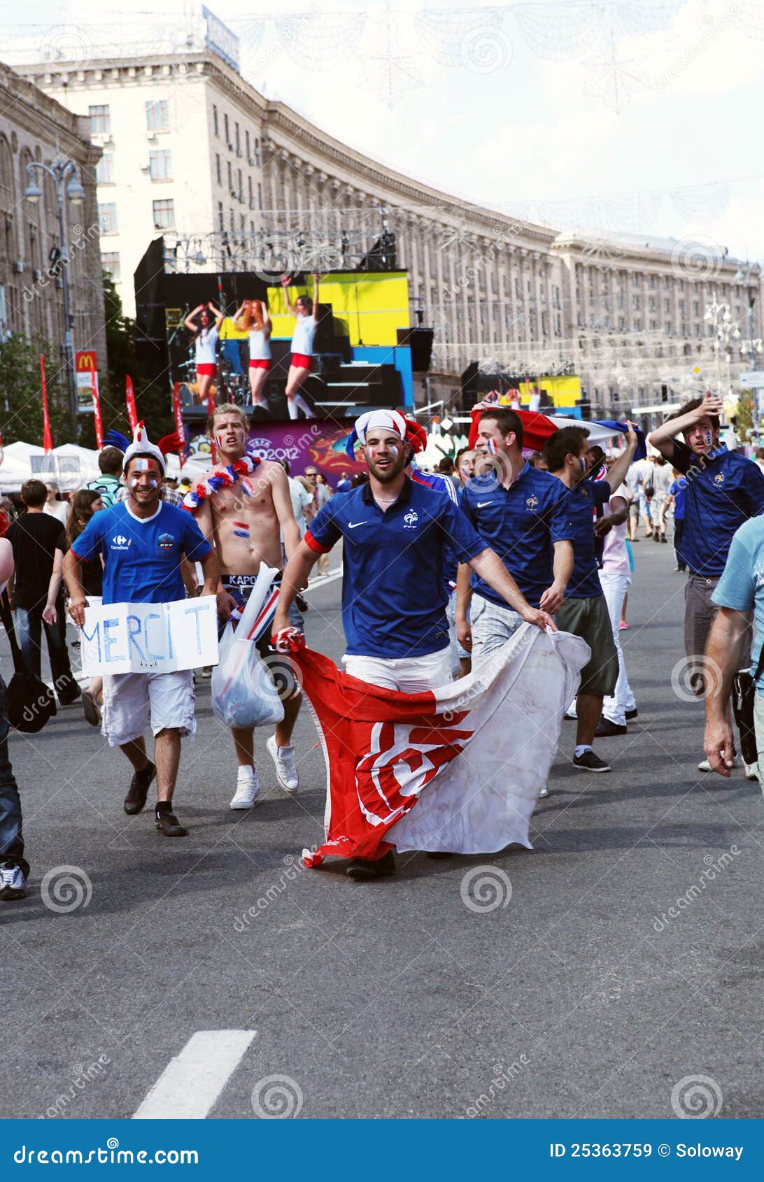 France Fans on Khreshchatyk Editorial Stock Image - Image of male, kyiv ...