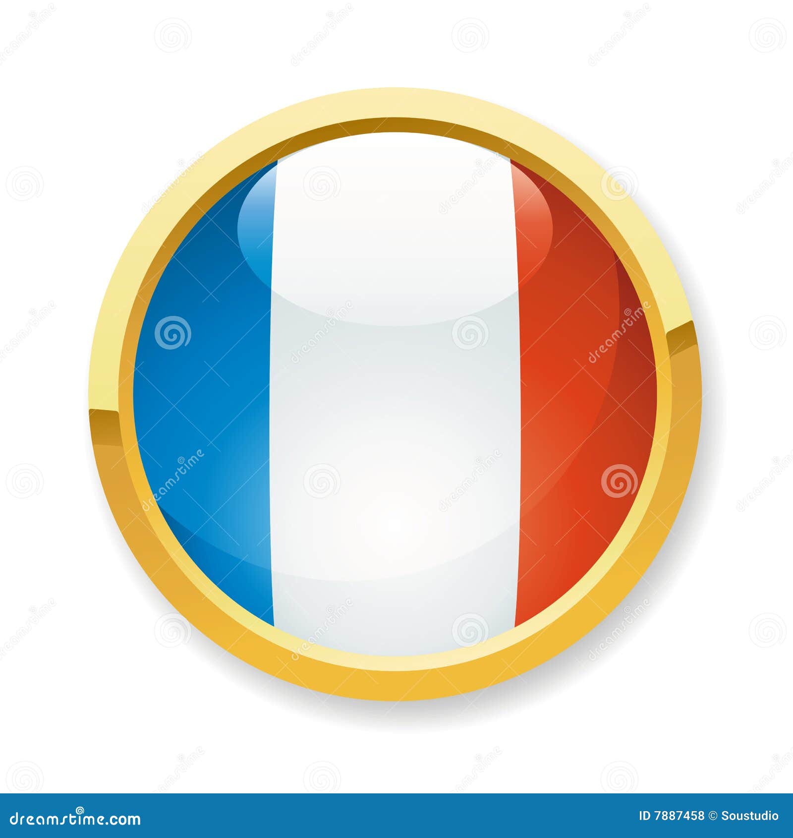 France flag button stock vector. Illustration of forward - 7887458