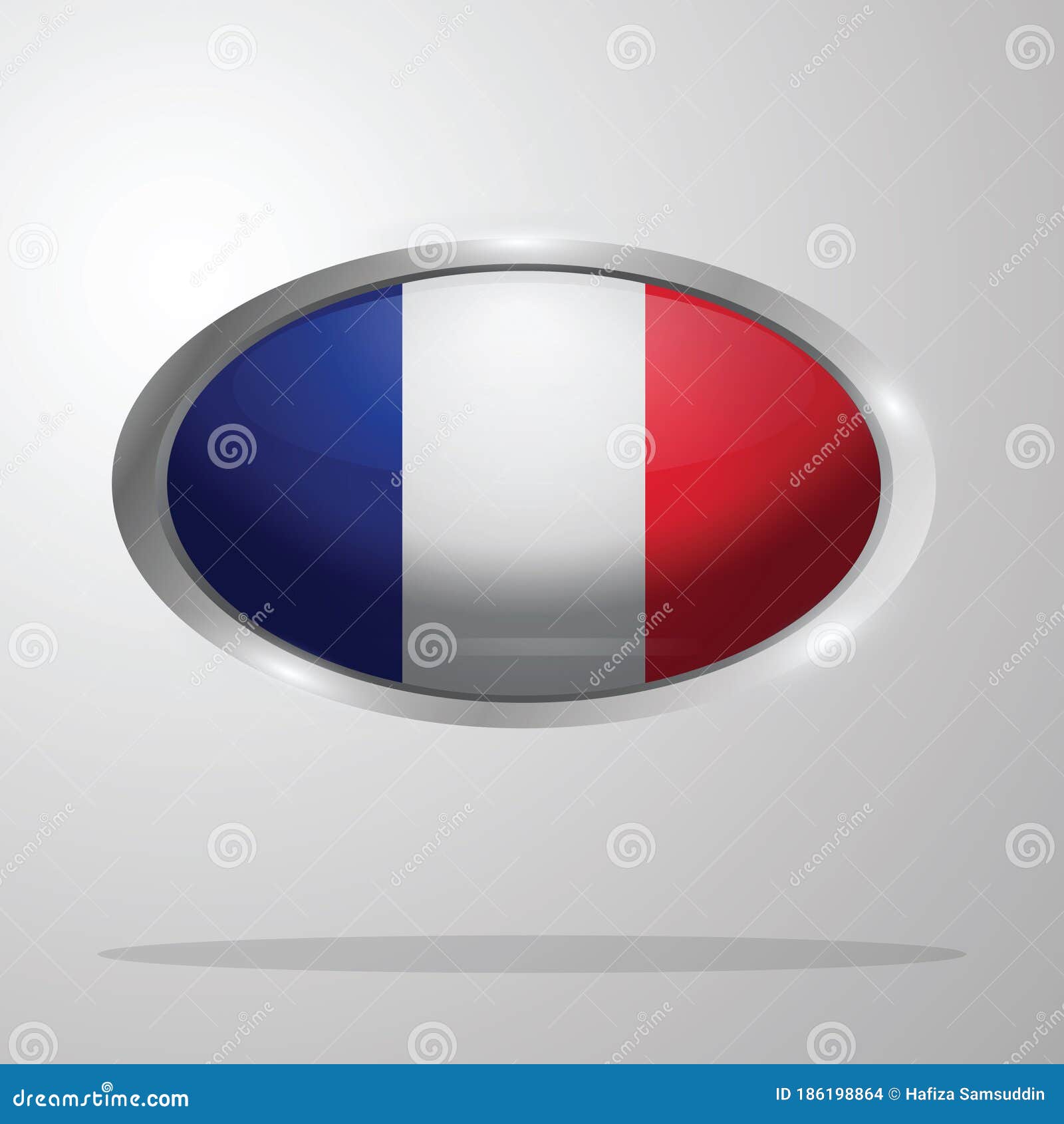France Flag Button. Vector Illustration Decorative Design Stock Vector ...