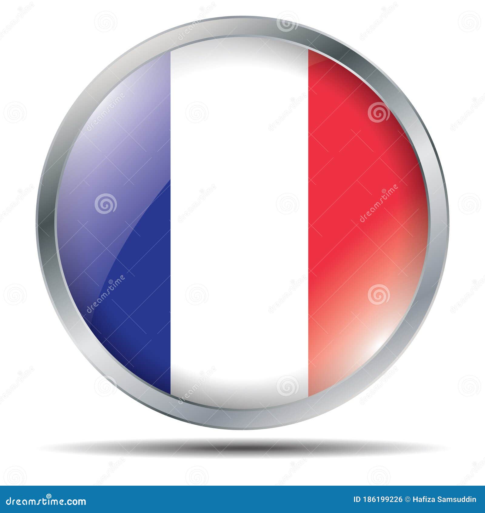 France Flag Button. Vector Illustration Decorative Design Stock Vector ...