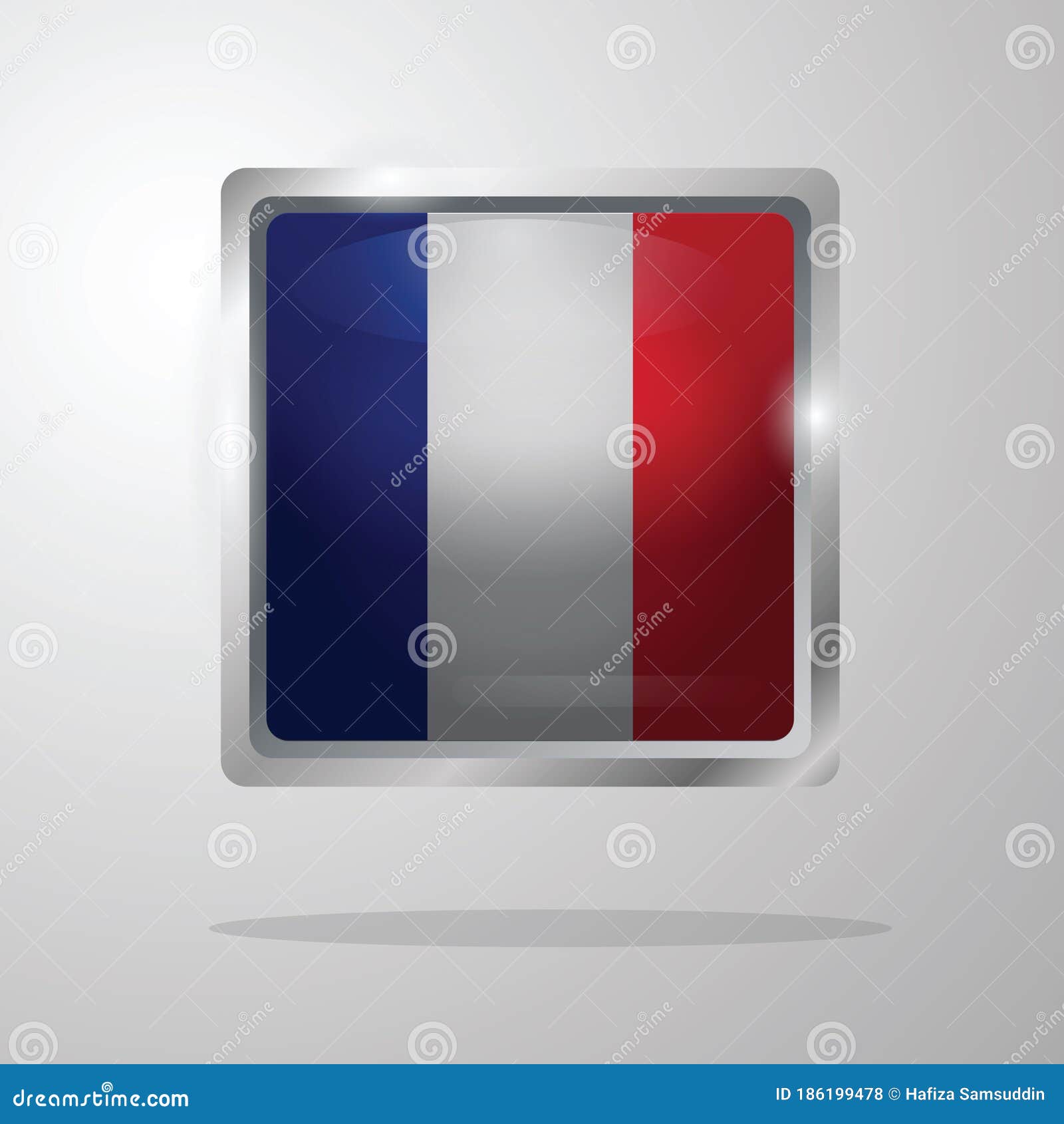 France Flag Button. Vector Illustration Decorative Design Stock Vector ...
