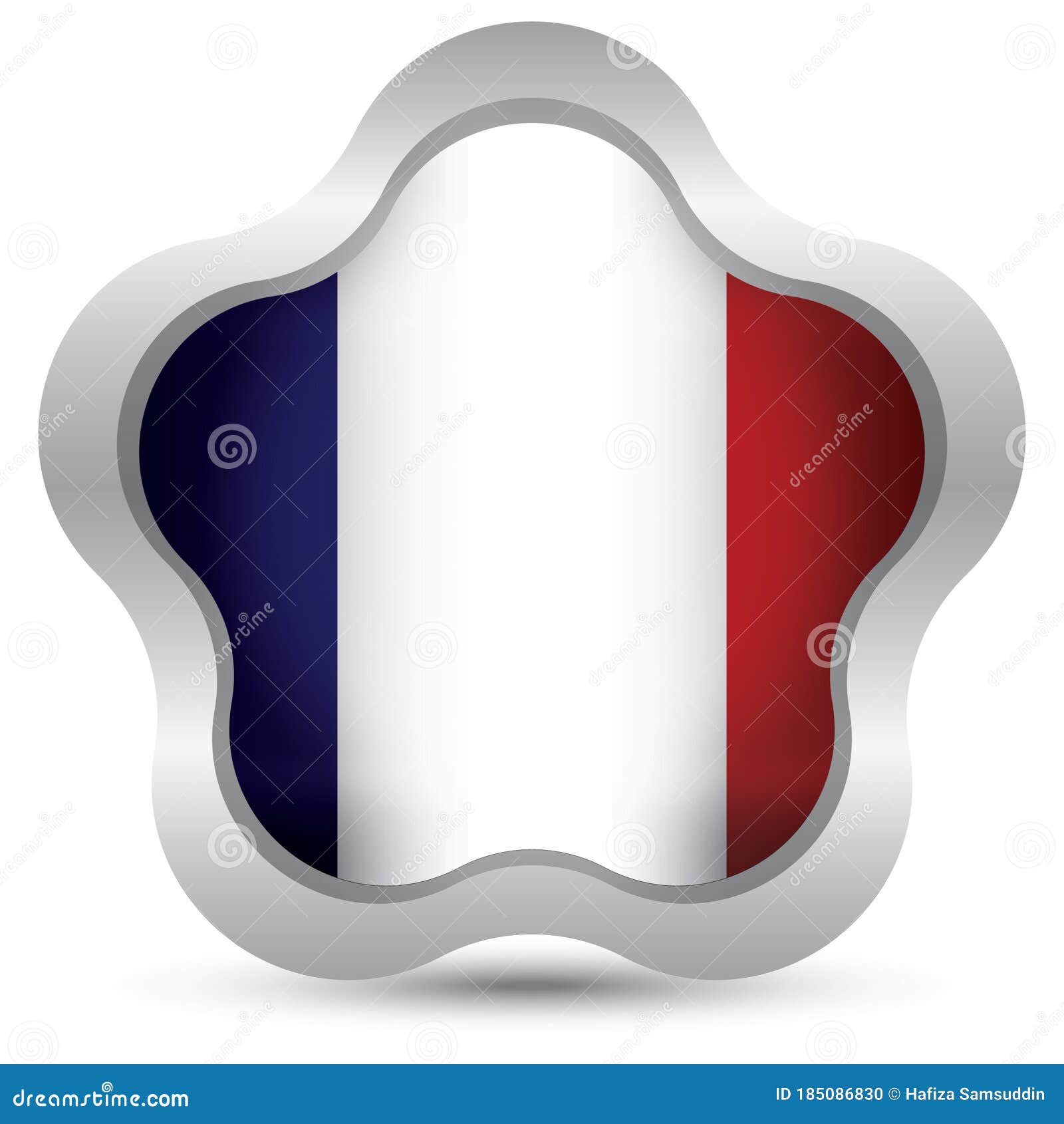 France Flag Button. Vector Illustration Decorative Design Stock Vector ...