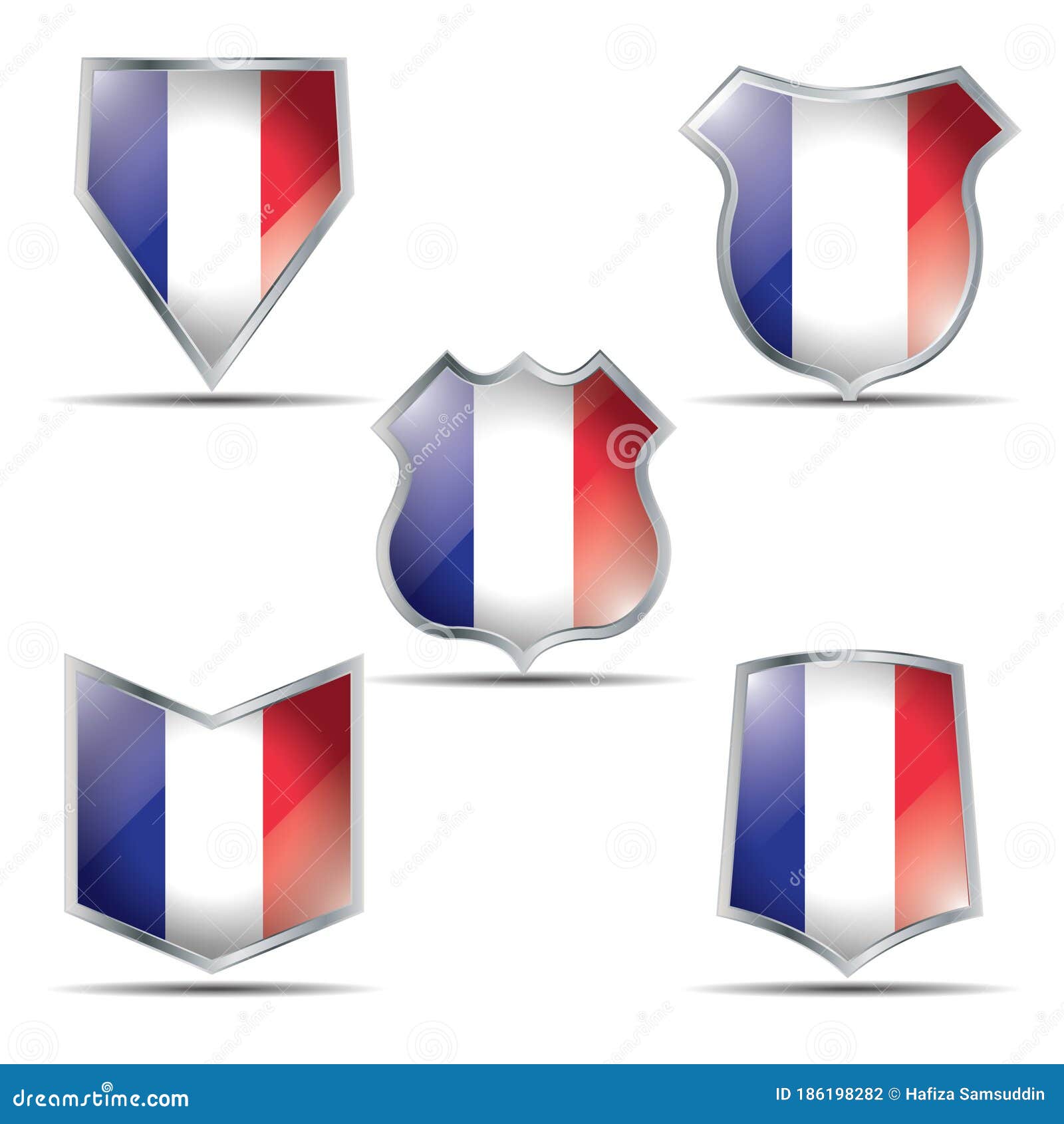 France Flag Buttons. Vector Illustration Decorative Design Stock Vector ...