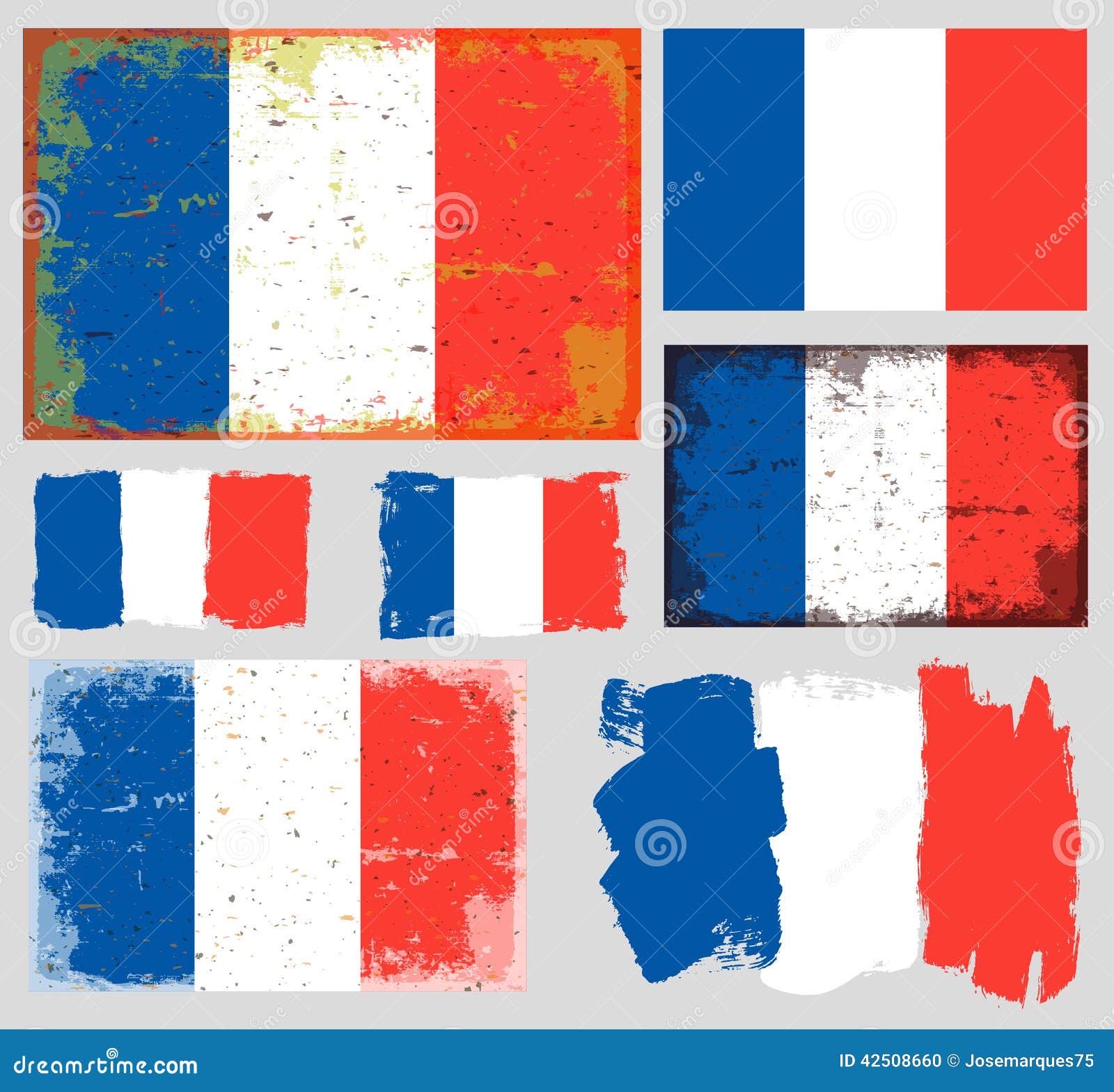 France Flag Collection Vector Stock Vector - Illustration of correct ...