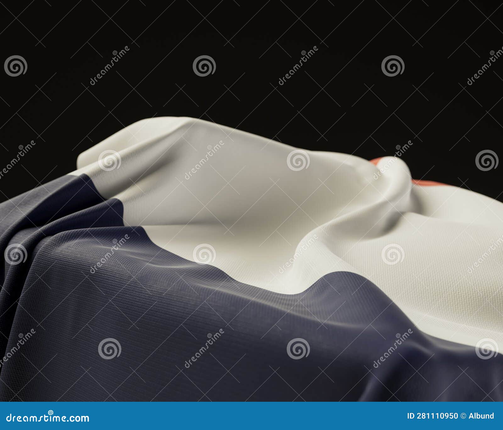France Flag Draped Over Stone Plinth Stock Illustration - Illustration ...