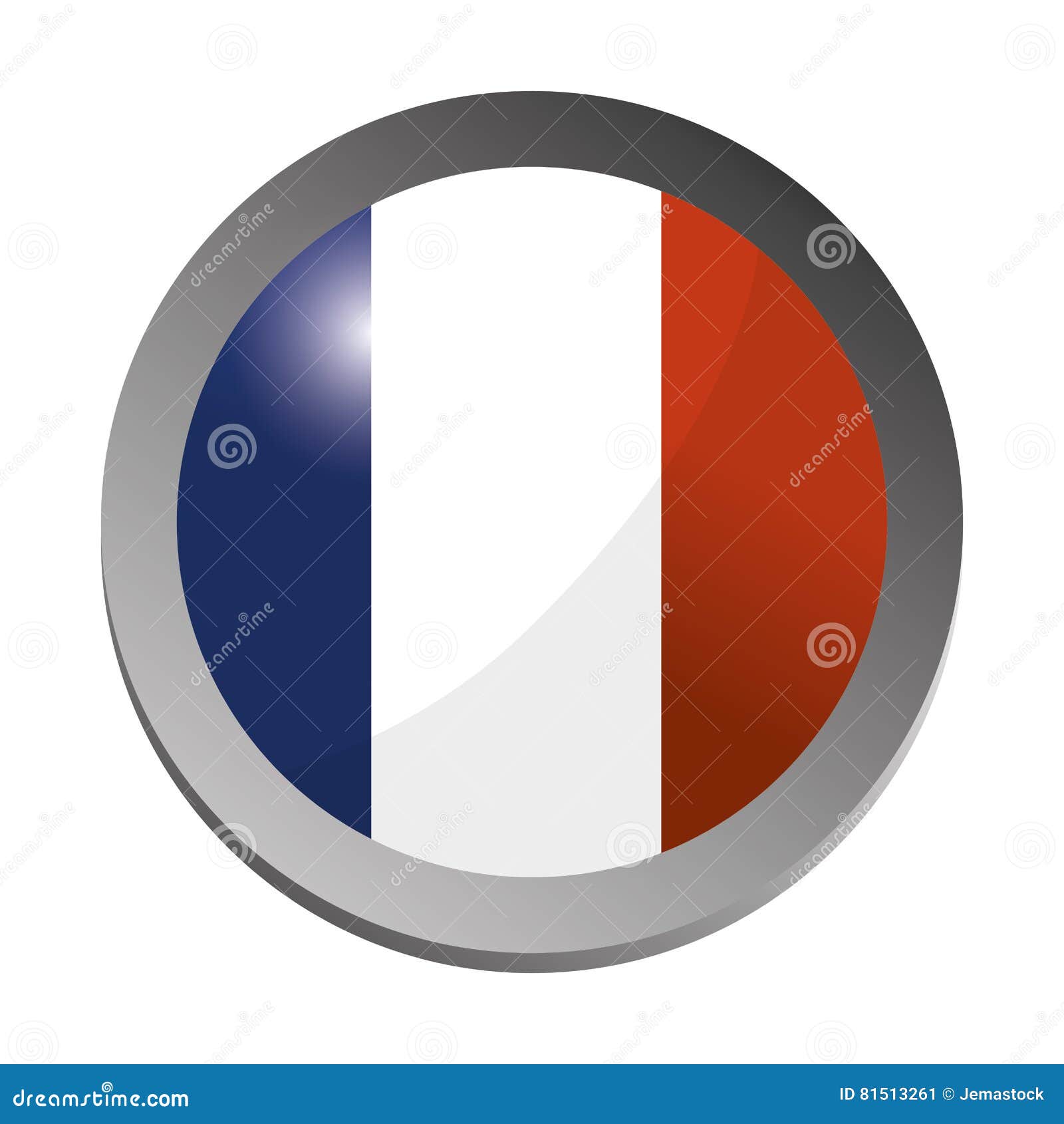 France flag emblem stock vector. Illustration of symbol - 81513261