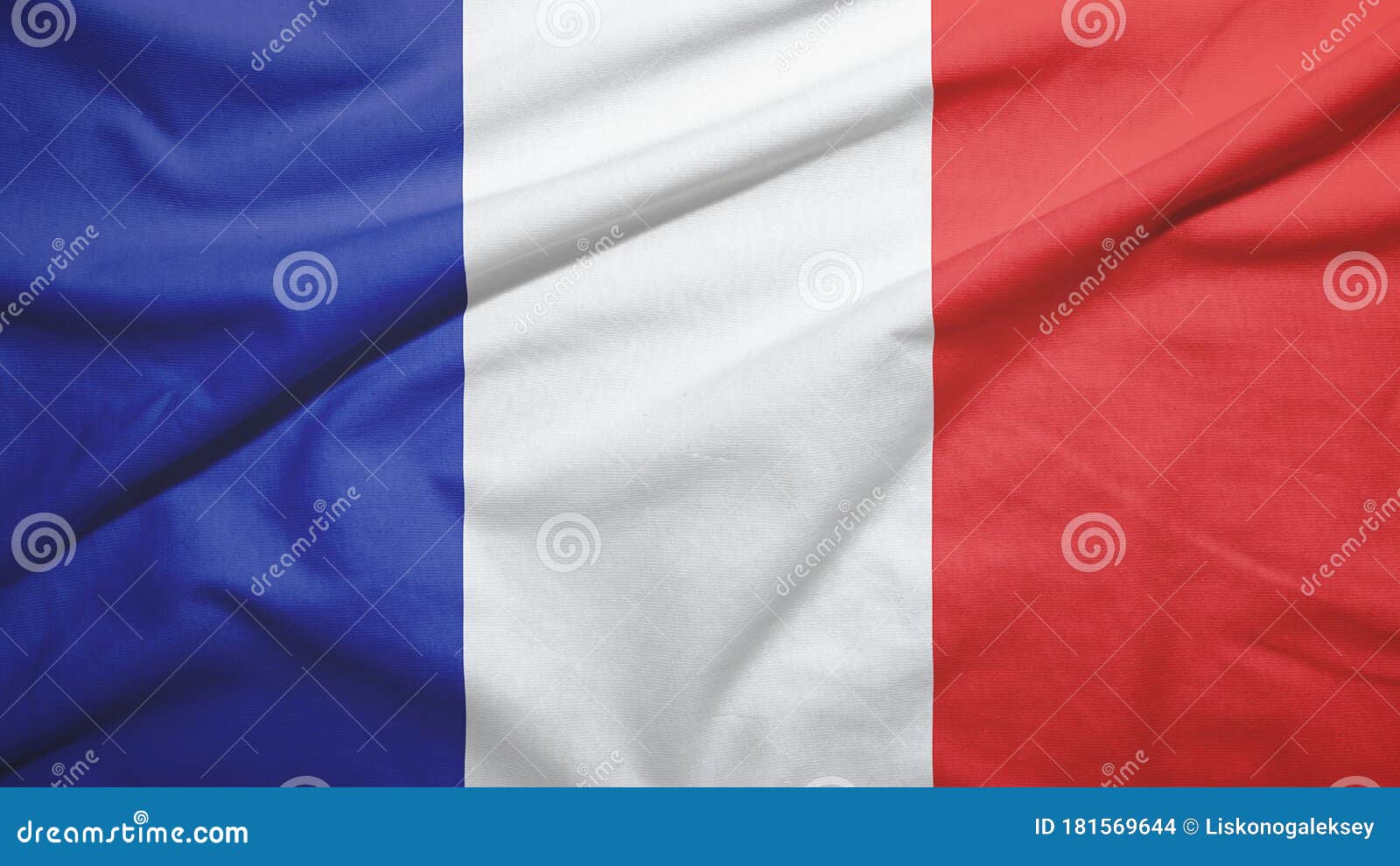 France Flag with Fabric Texture Stock Photo - Image of flag, wave ...