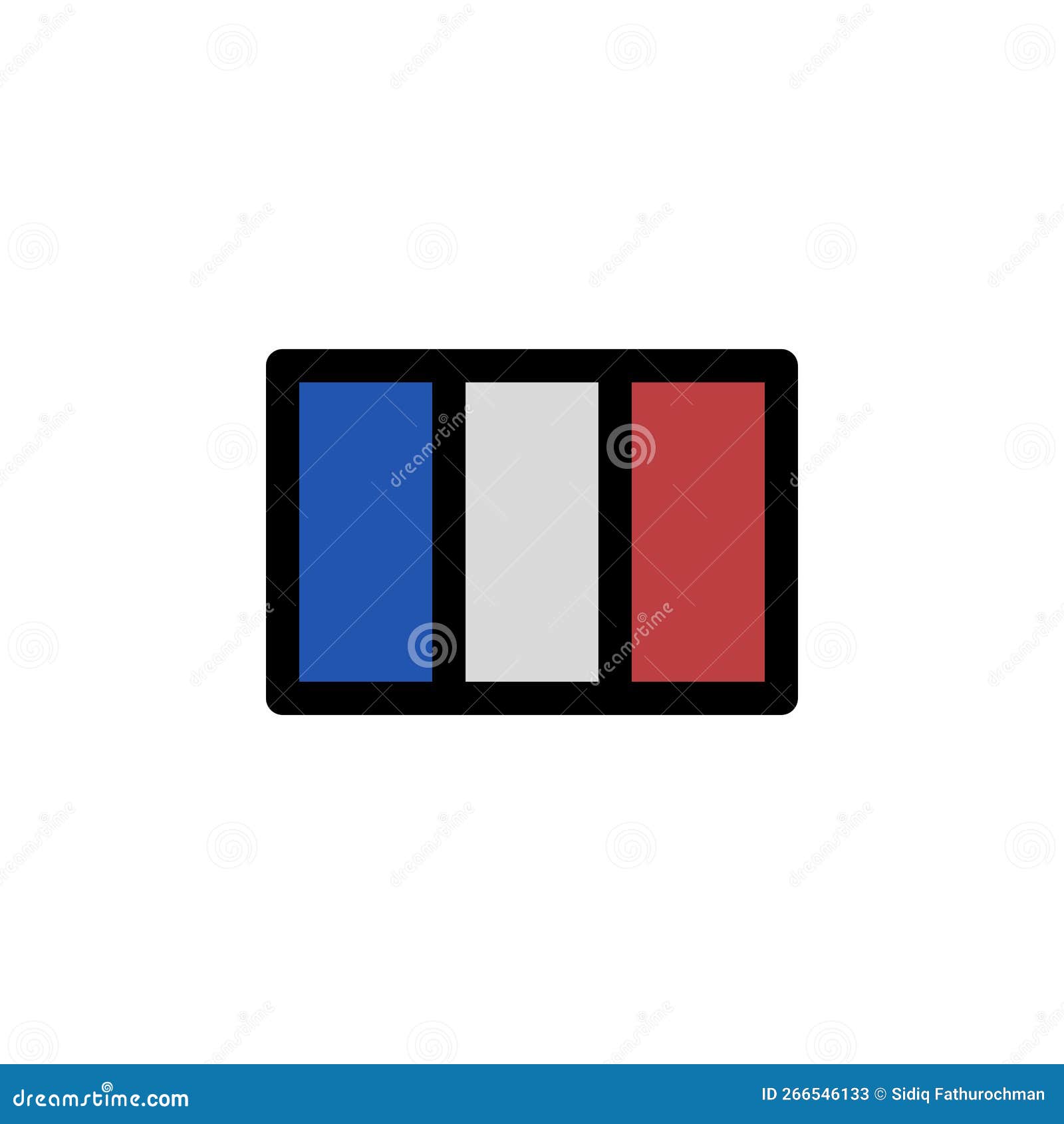 France Flag Icon stock vector. Illustration of eiffel - 266546133