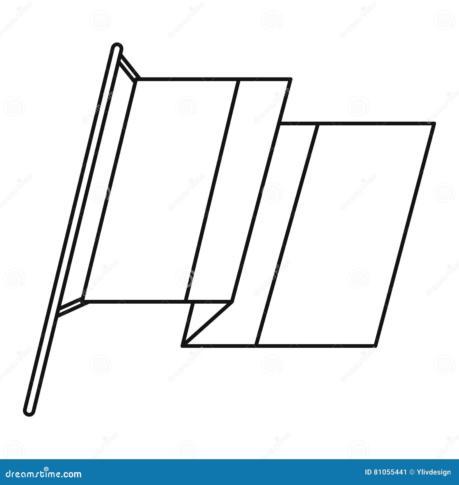 France Flag Icon, Outline Style Stock Vector - Illustration of flag ...