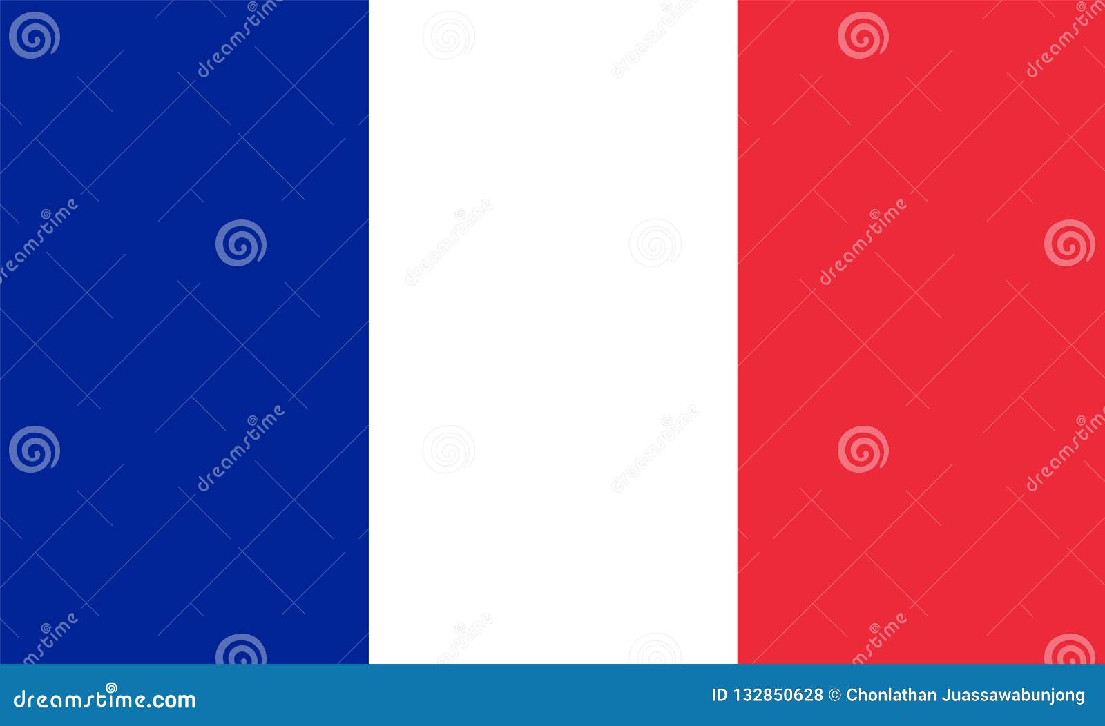 France Flag Rectangle stock vector. Illustration of business - 132850628