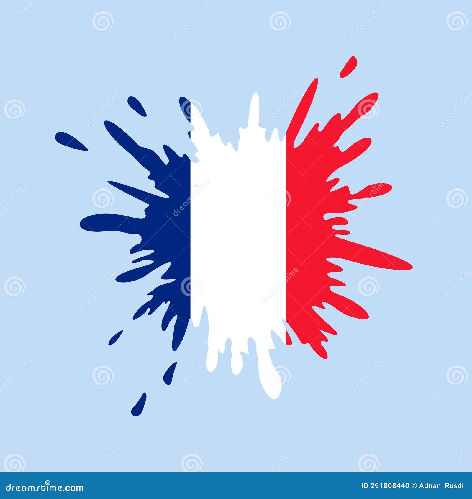 France Flag Splash Design Vector Illustration Stock Vector ...