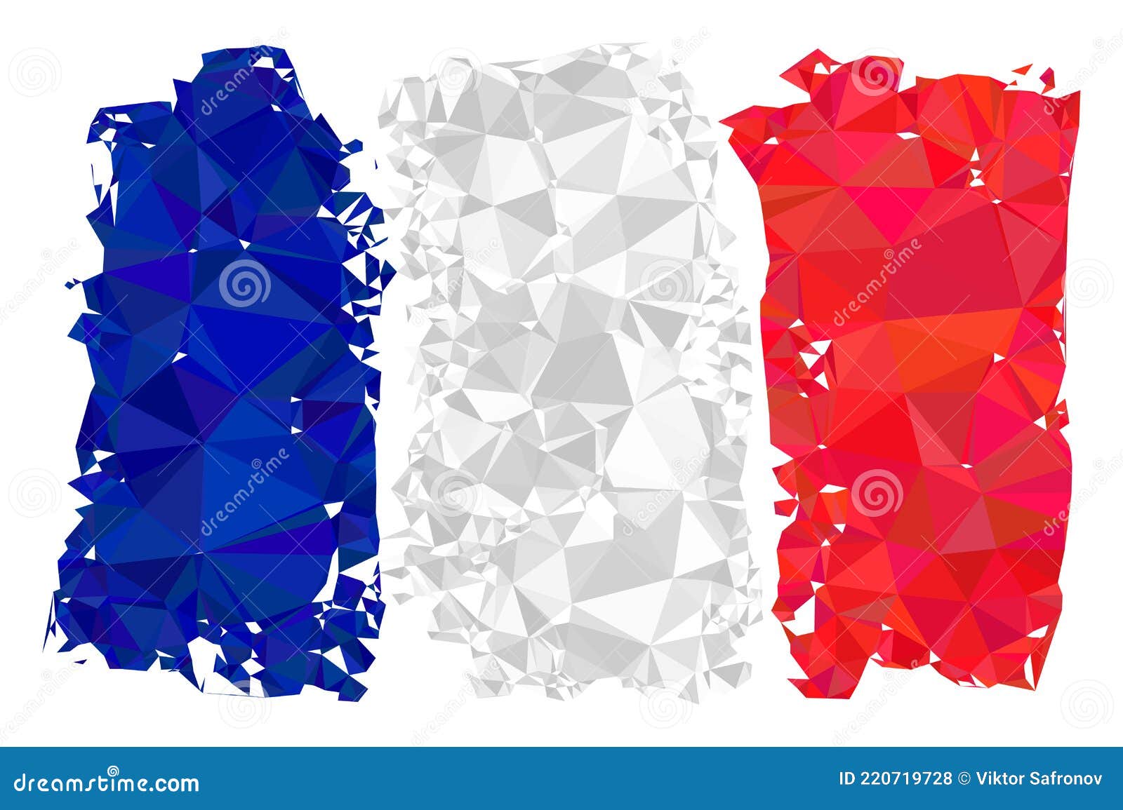 France Flag Triangle Filled Icon Stock Vector - Illustration of ...