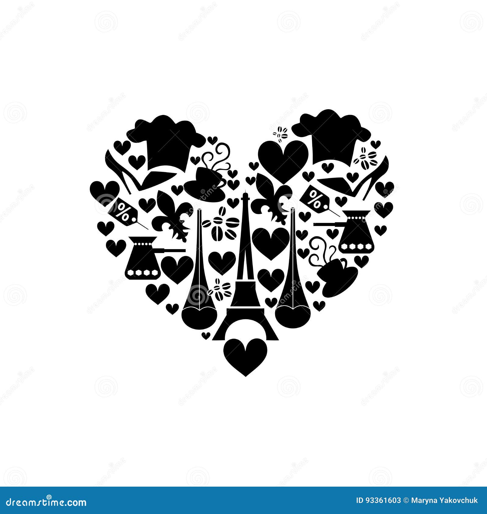 France flat design stock vector. Illustration of travel - 93361603