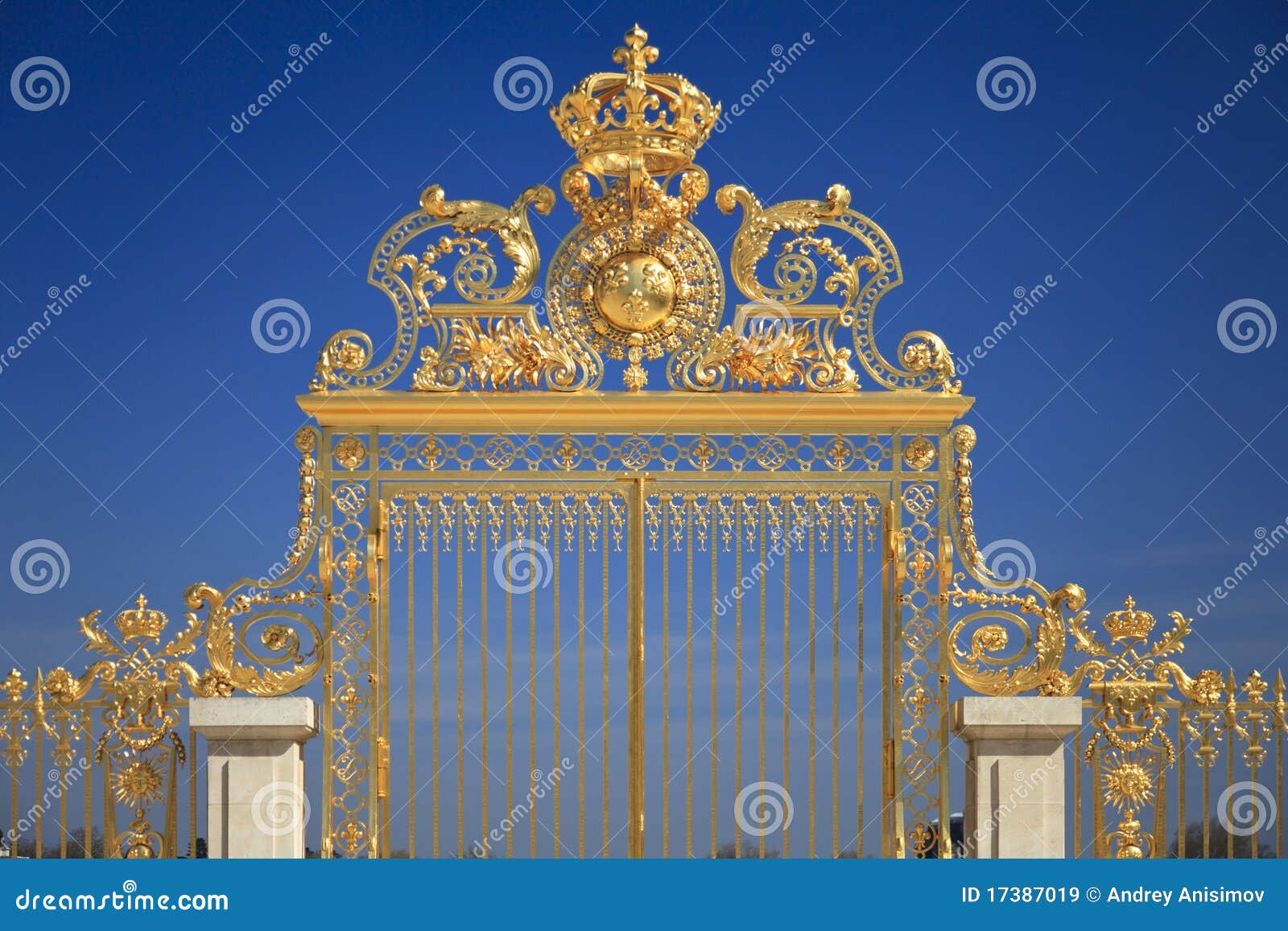 France Gates Guld- Versailles Fotografering för Bildbyråer - Bild av ...